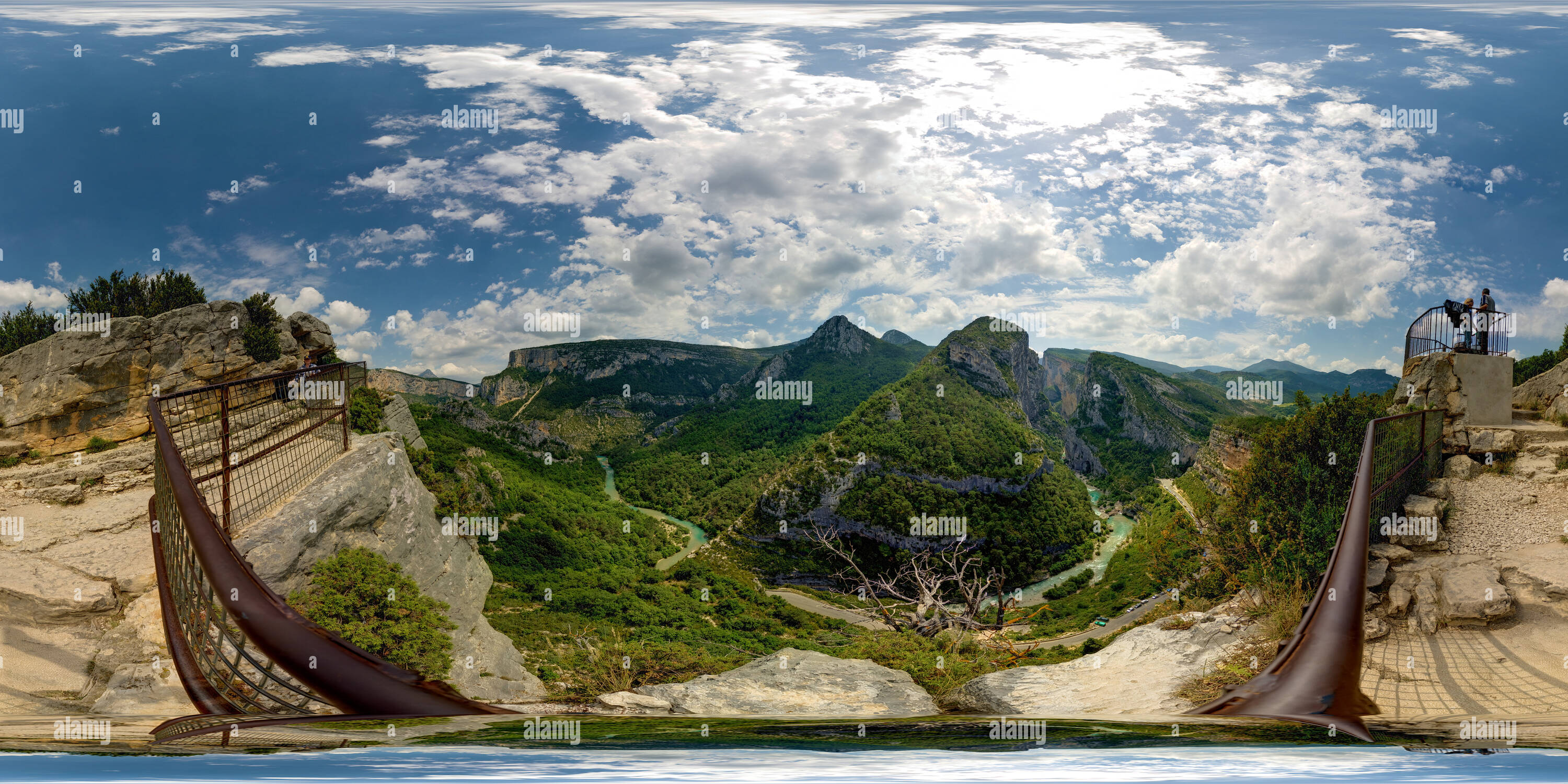 360° view of Verdon Gorge, Point Sublime - Alamy