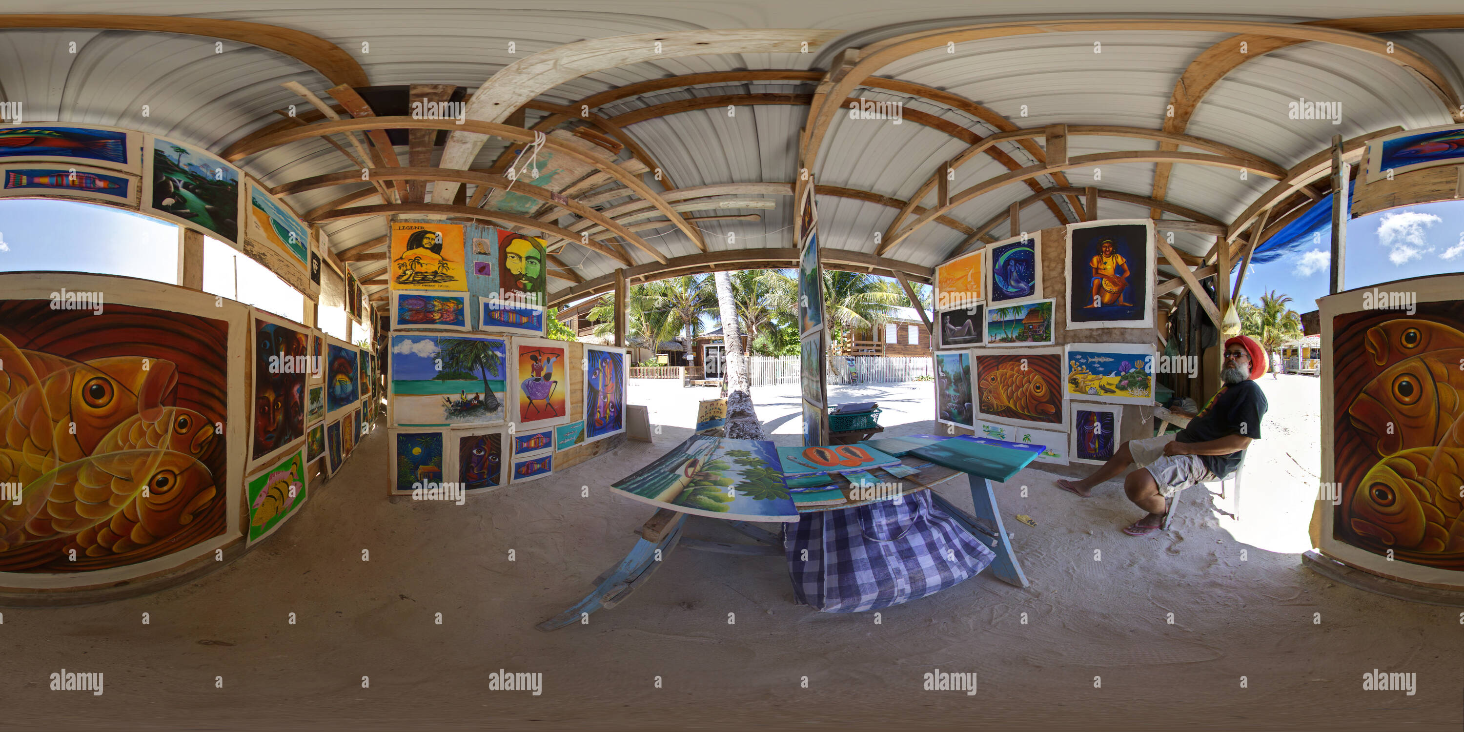 360° view of Local Art in Belize - Alamy