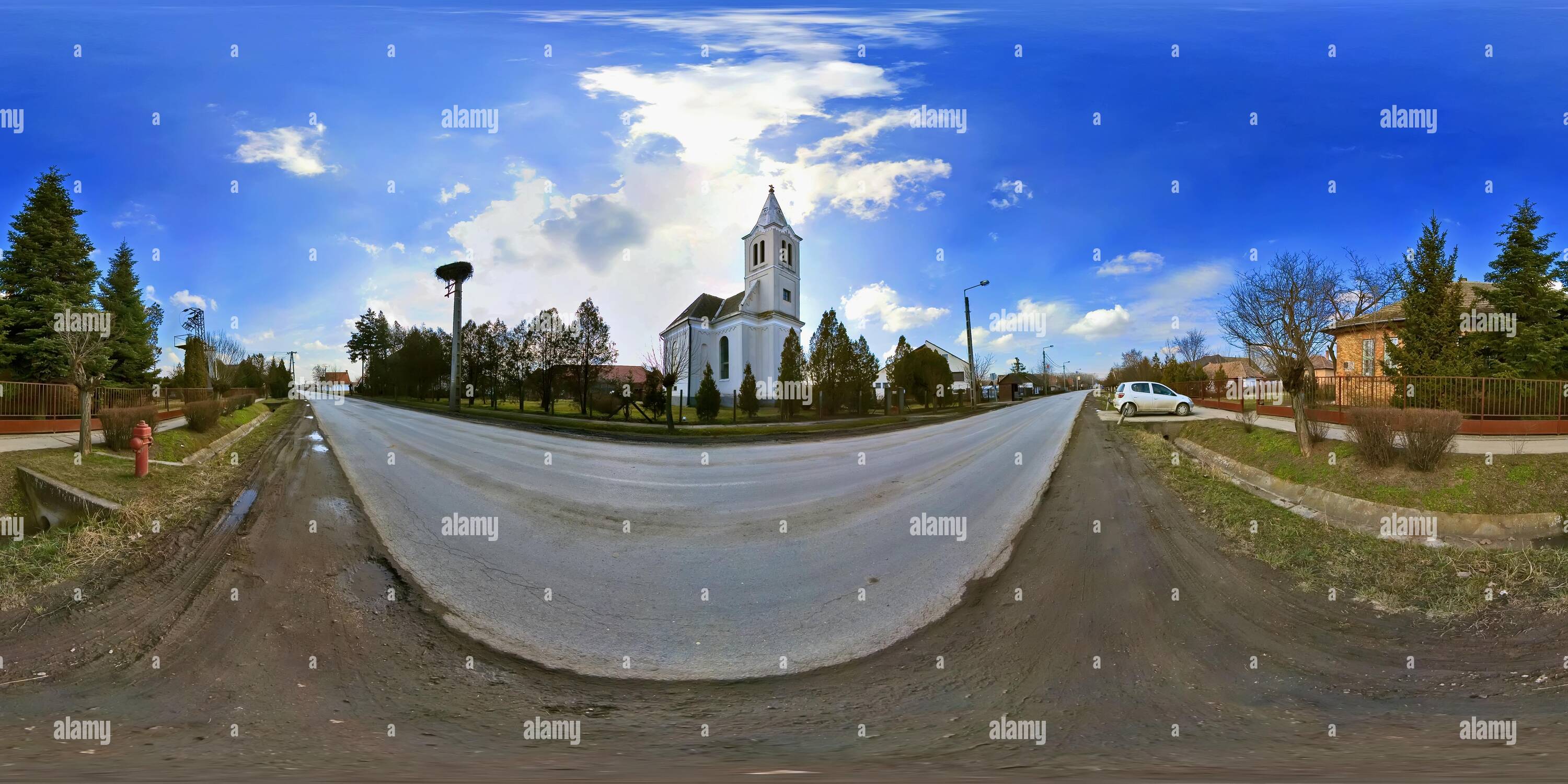 360° view of Saint Adorjan catholic church - Alamy