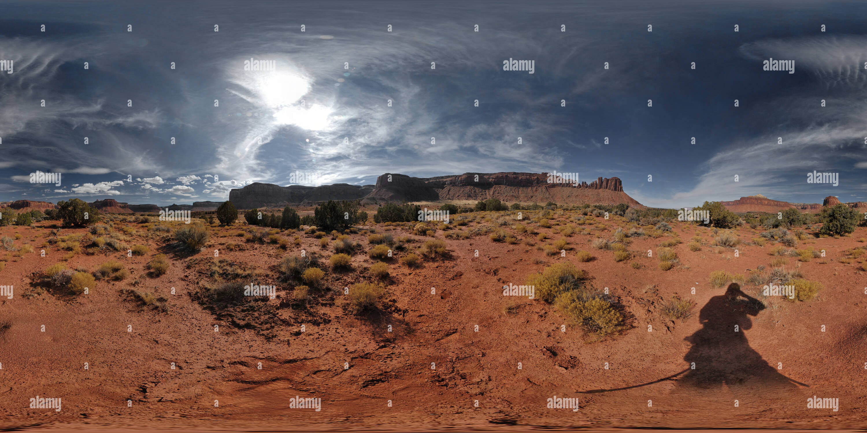 360° view of Sandstone monuments in Indian creek, Utah - Alamy