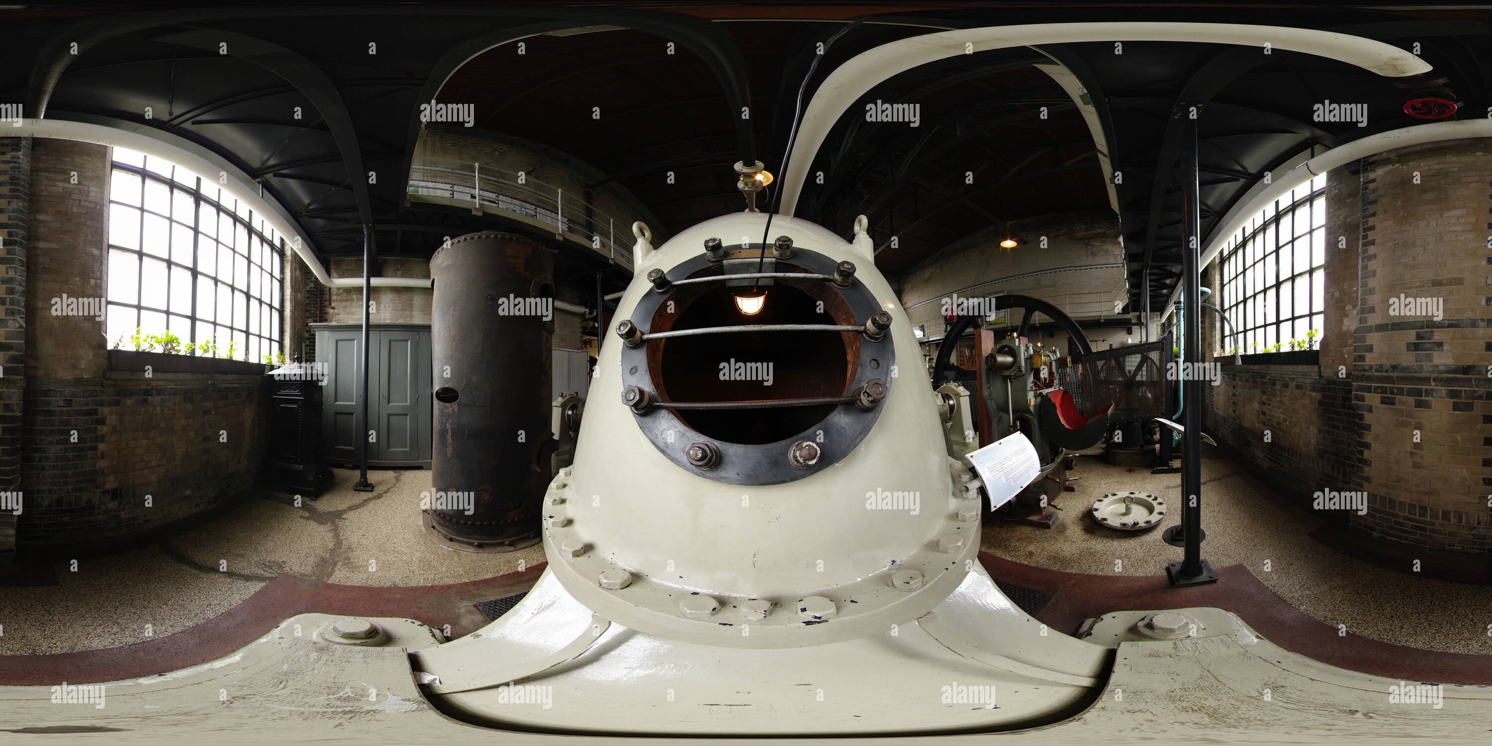 360° view of steam engine museum in Medemblik - Alamy