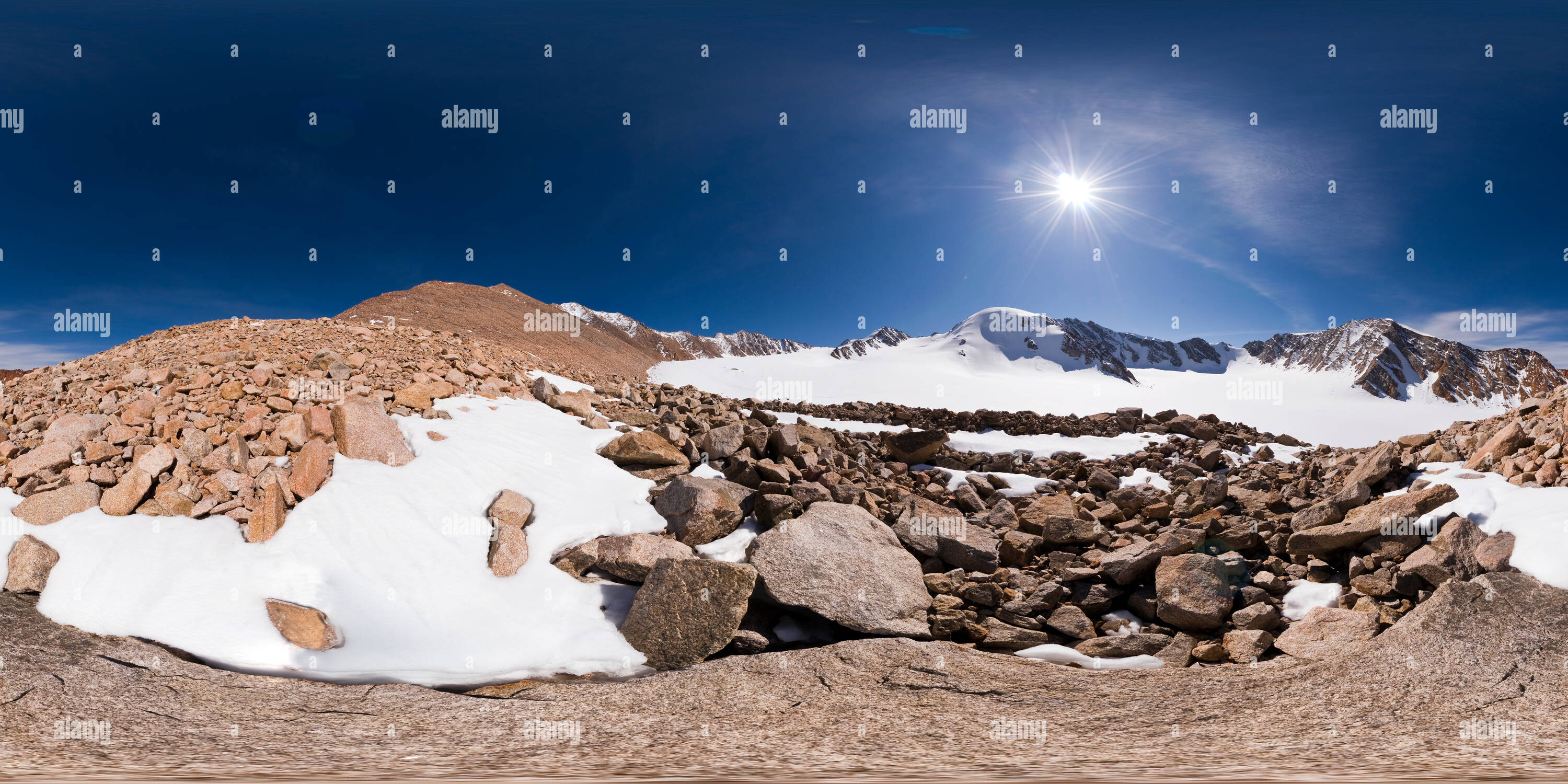 360° view of Moraine patterns on McCall Glacier (12 June 08 12:24 - Alamy