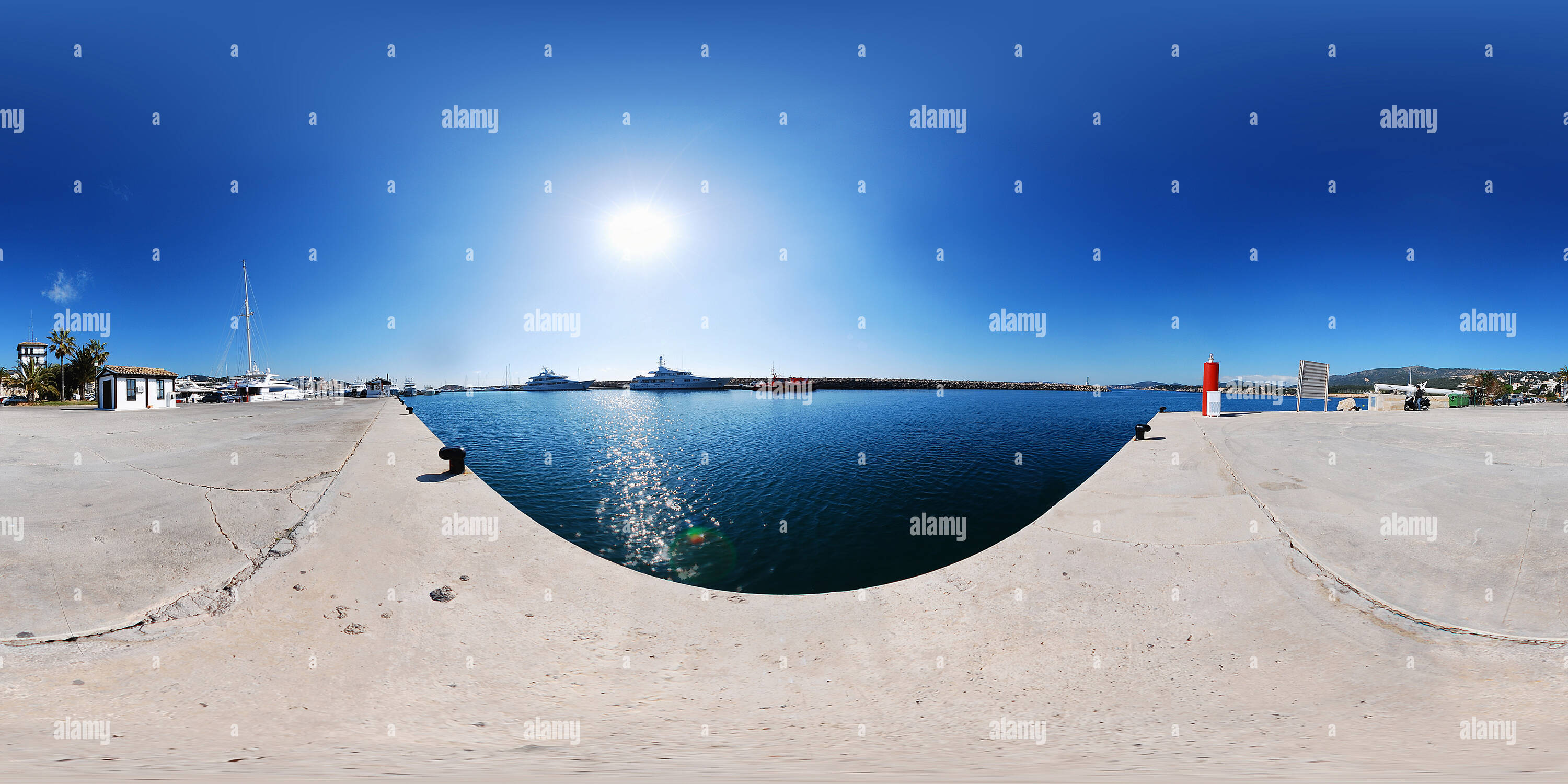 360° view of Puerto Portals Fuel Quay - Alamy