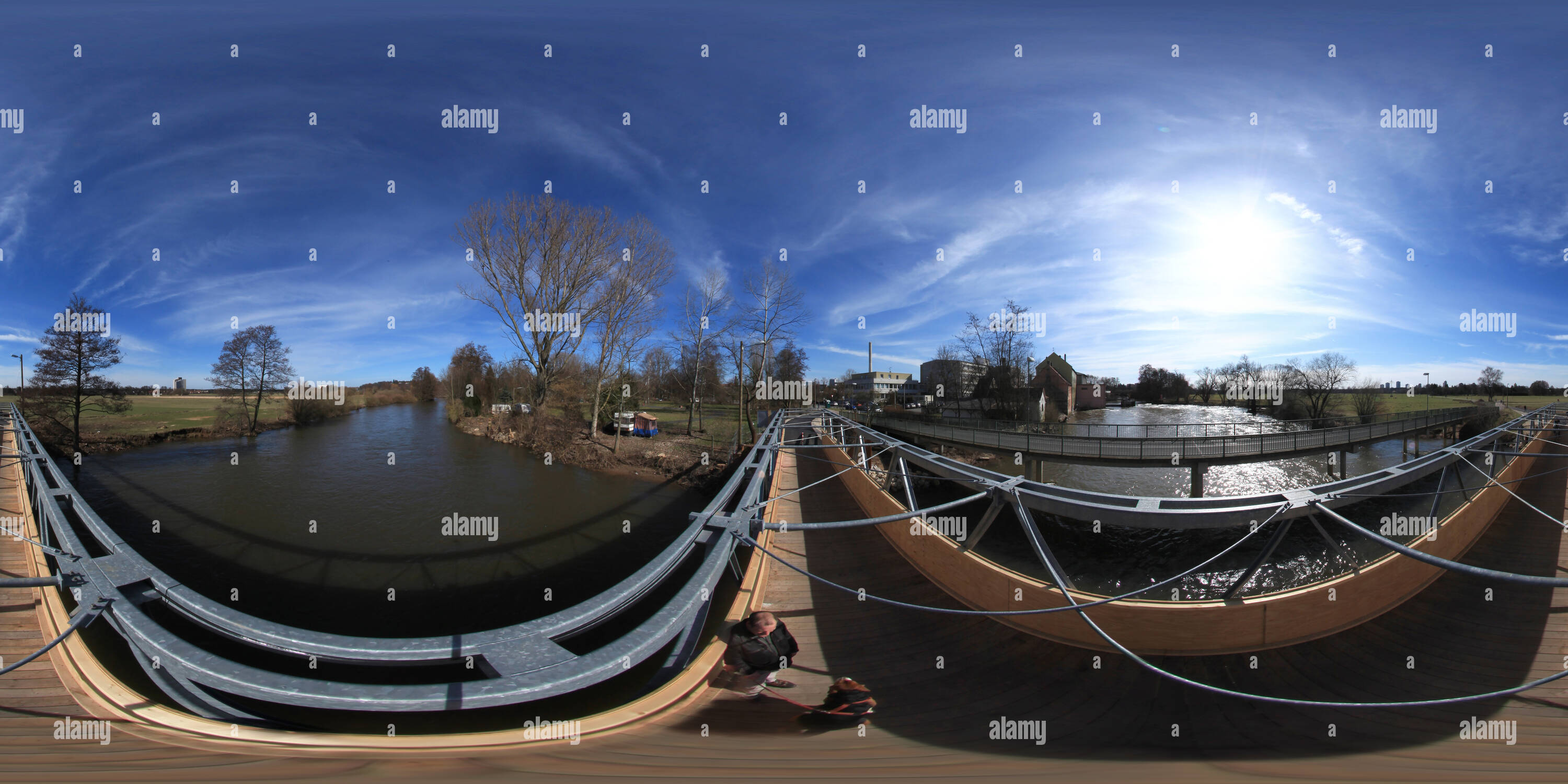360° view of Bridge Regnitz - high stand - Alamy