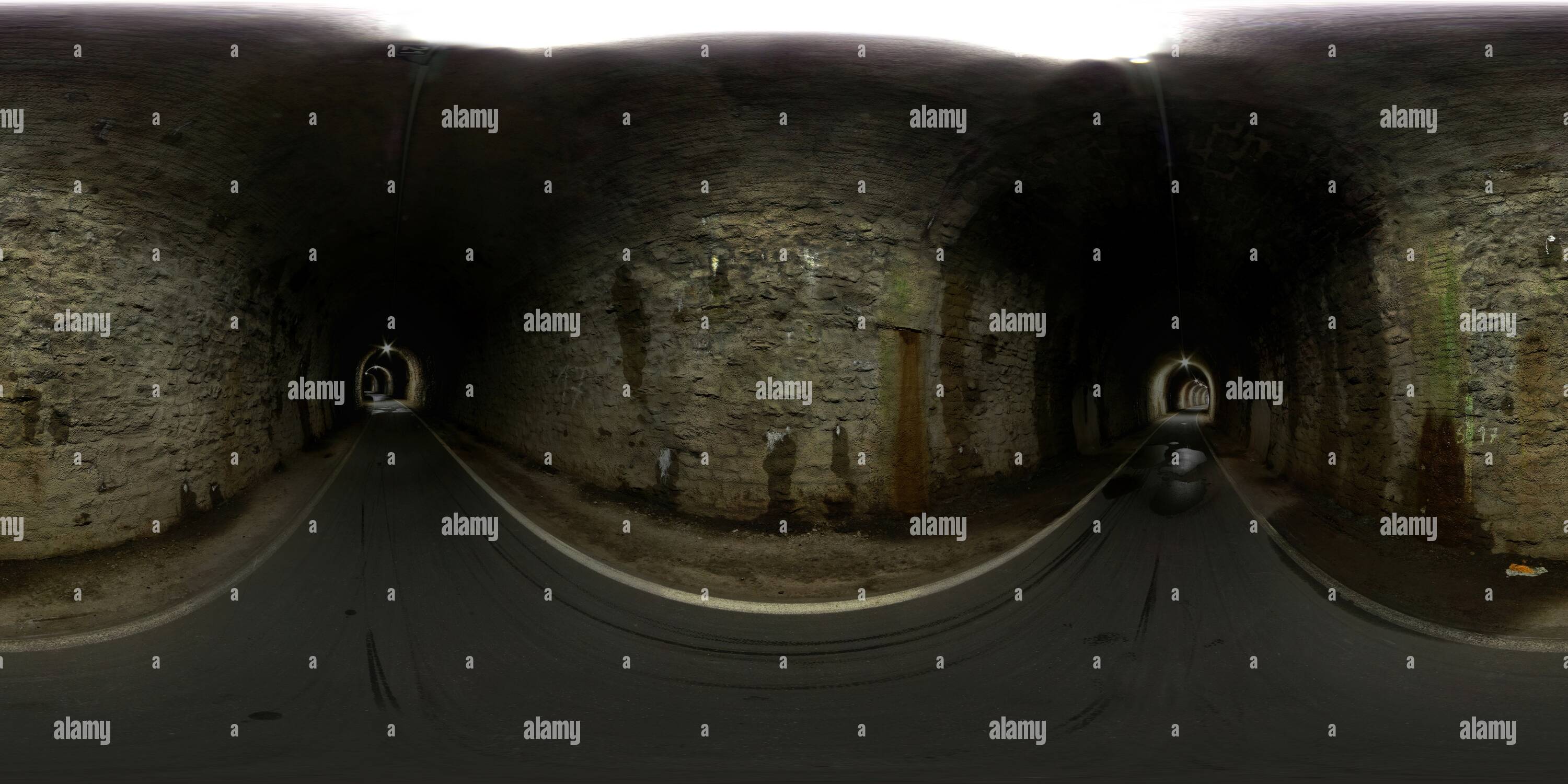 360° view of Maare-Mosel Radweg : inside a tunnel - Alamy