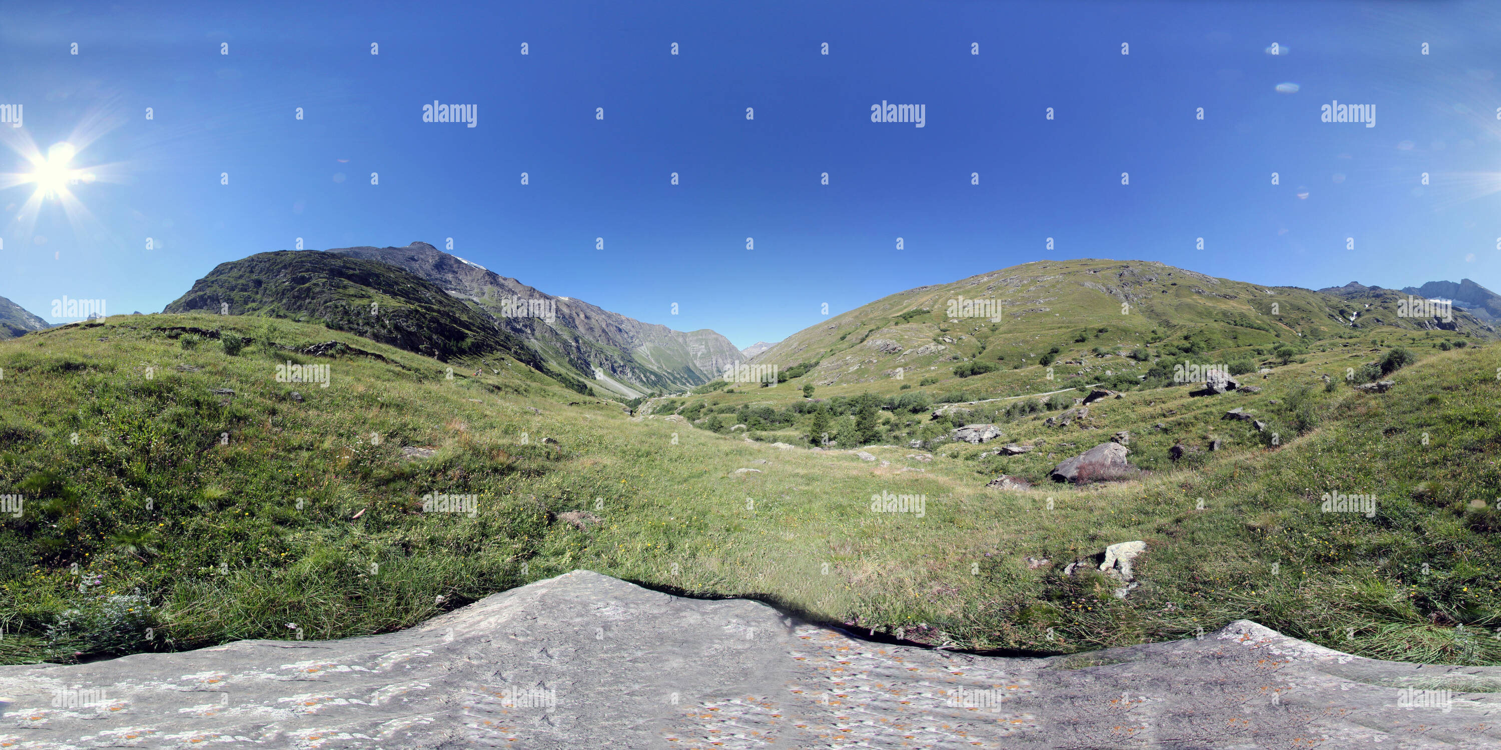 360° view of Bessans valley of Avérole - Alamy