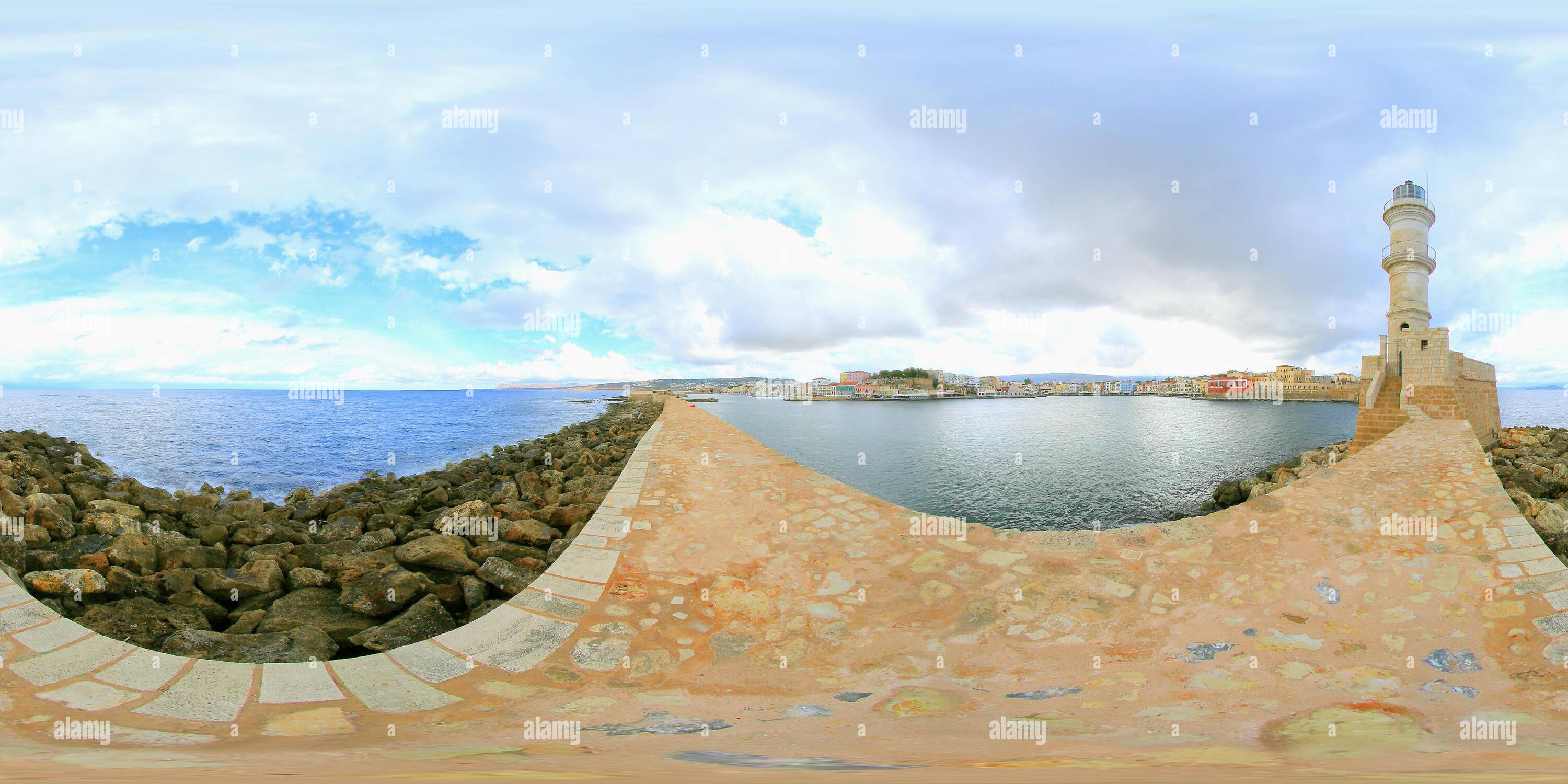 360° view of Lighthouse Of Chania - Alamy