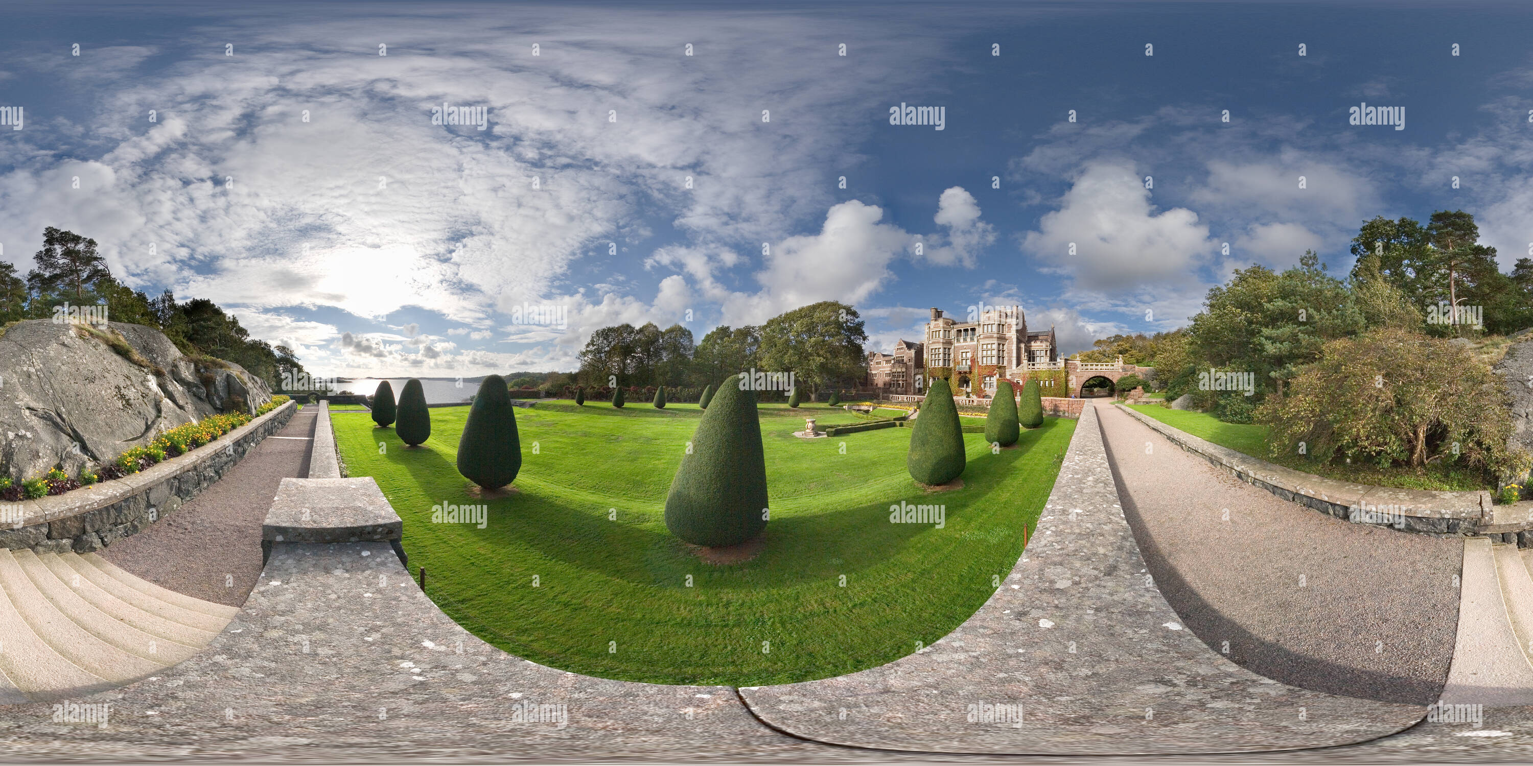 360° view of Tjolöholm Castle - On the wall - Alamy