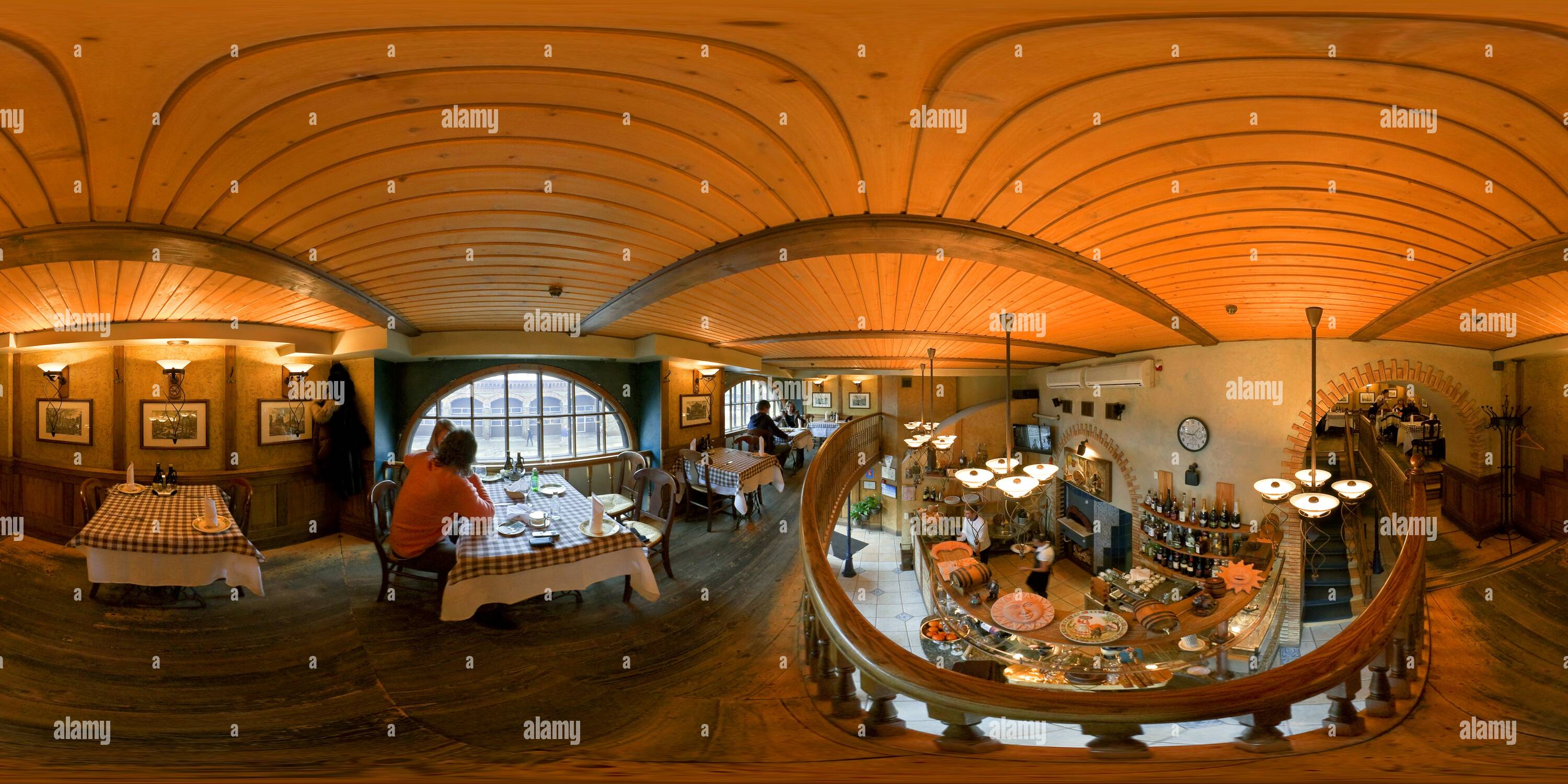 360° view of Italian restaurant "Da Sergio" in Riga, 2nd Floor - Alamy