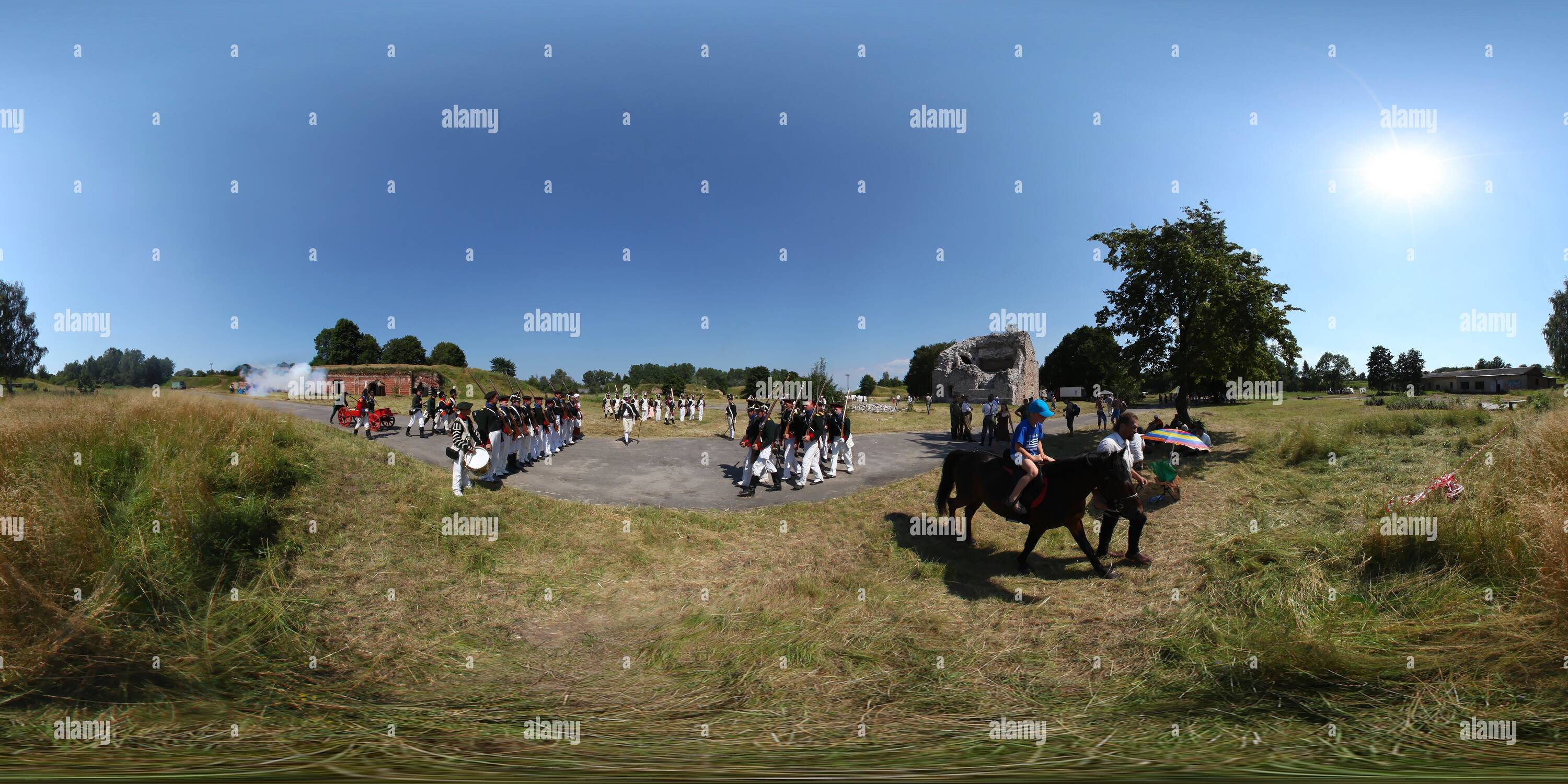 360° view of Reconstruction of battle - Alamy