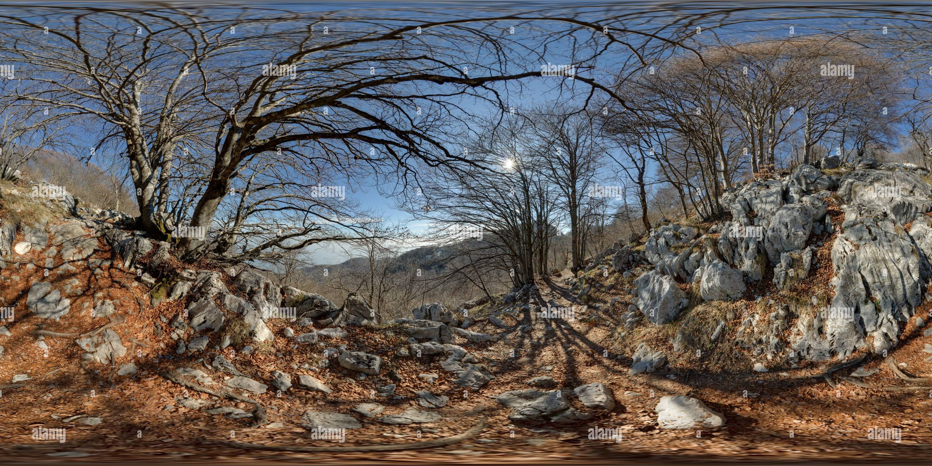 360° view of On the way to the Pizzocolo mountain, Lago di Garda, Italy ...