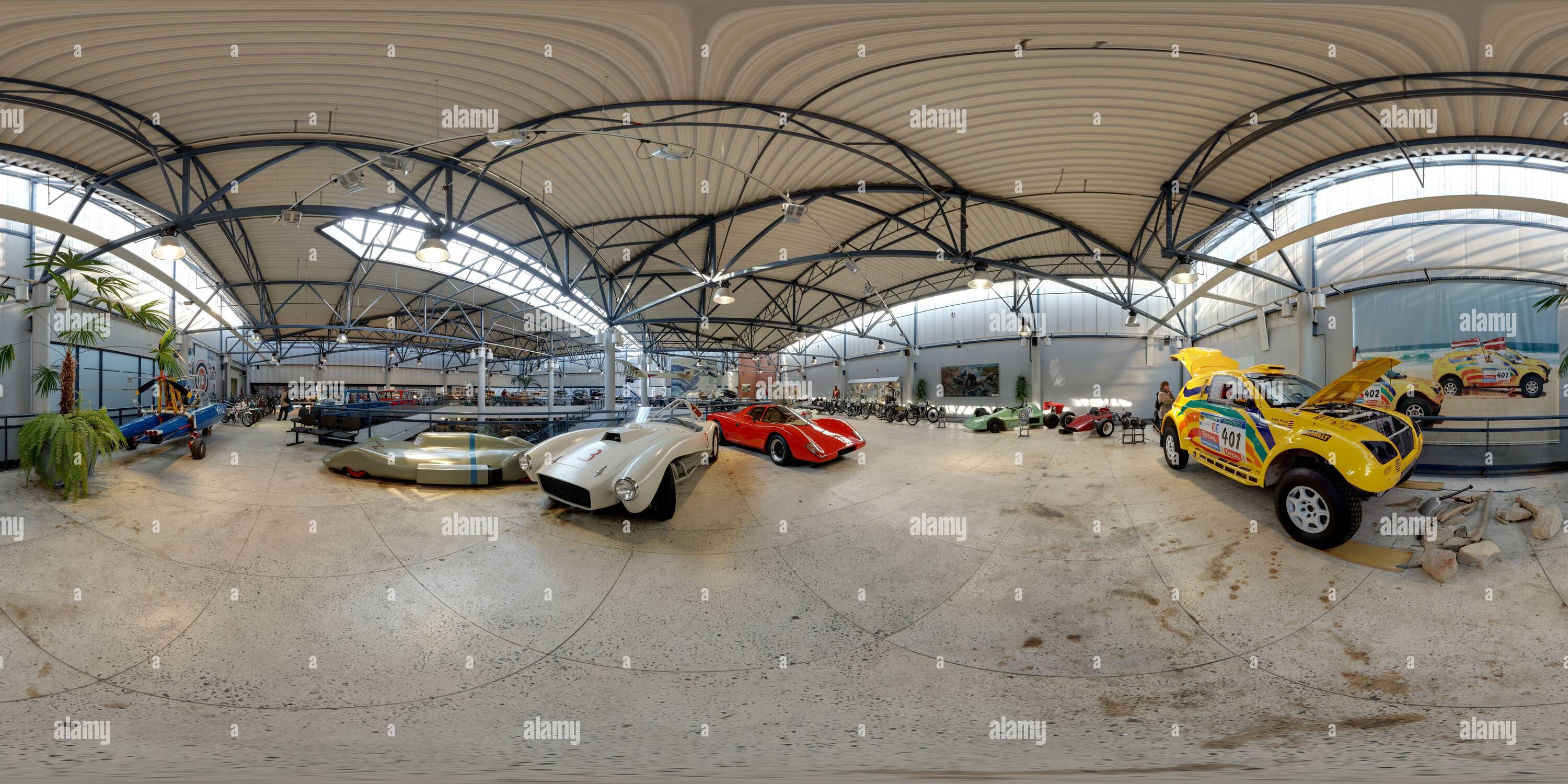 360° view of Racing and record cars at the Riga Motor Museum, Latvia ...