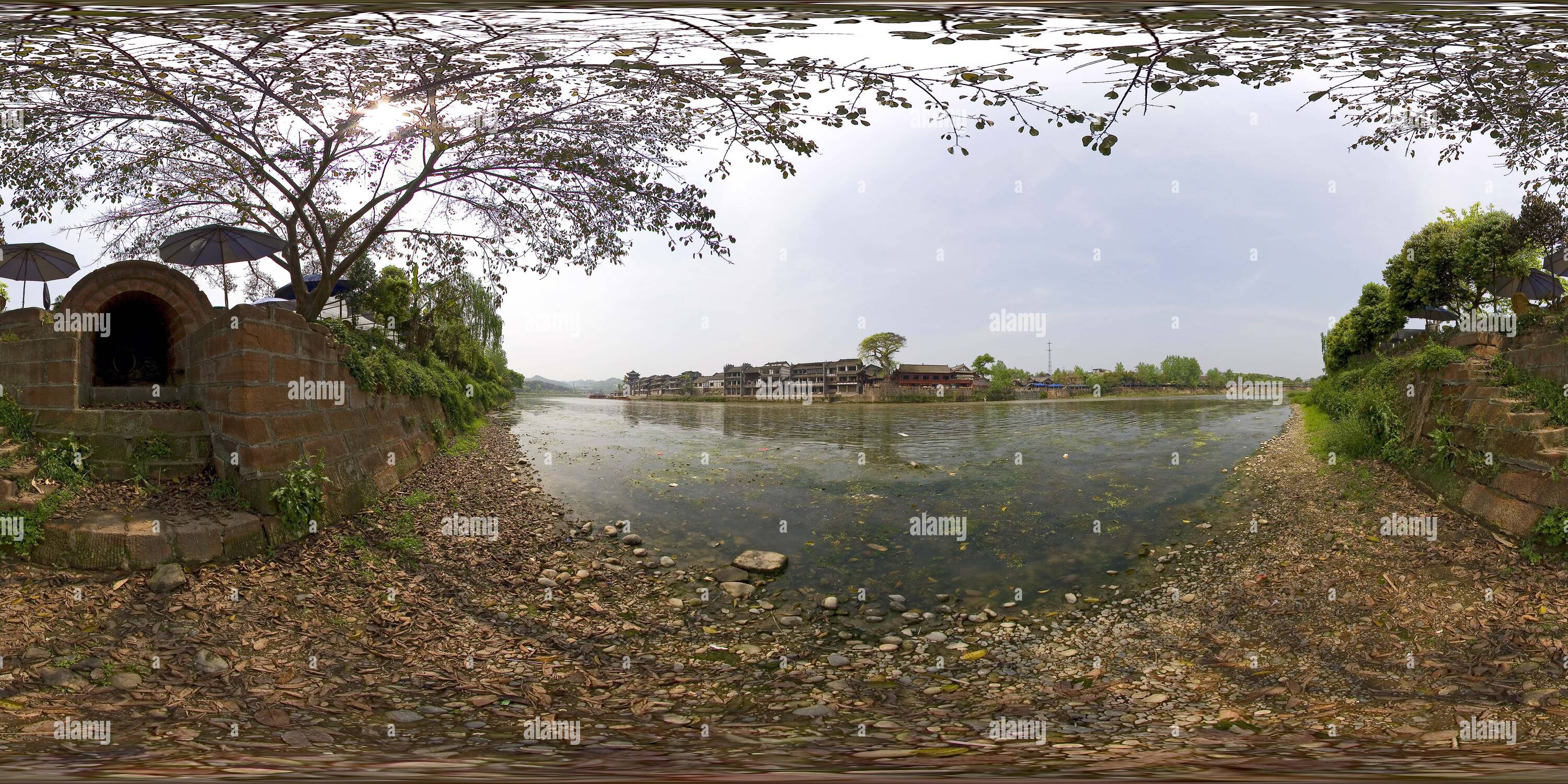360° view of Yellow Longxi old town-13 - Alamy