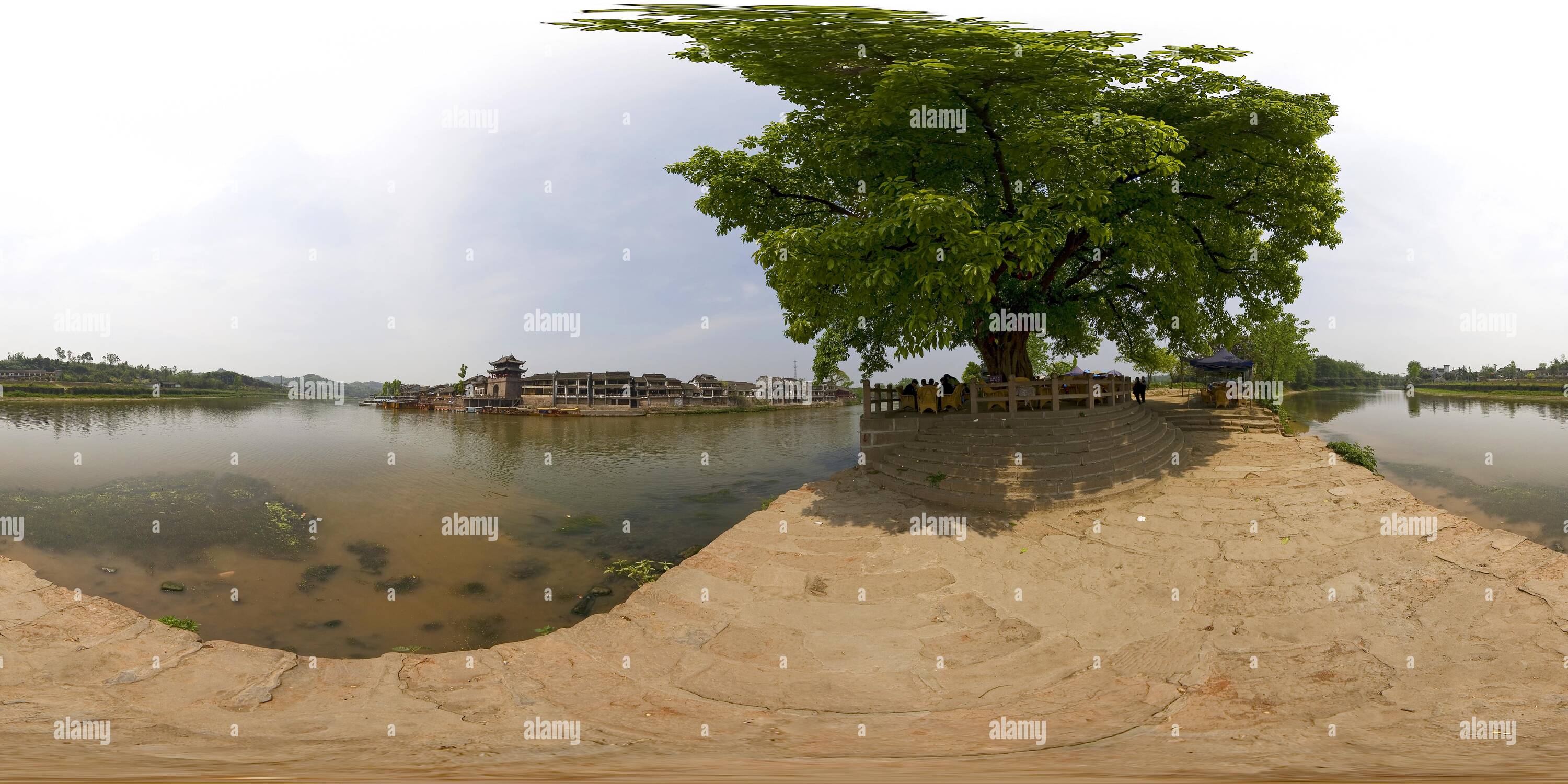 360° view of Yellow Longxi old town-14 - Alamy