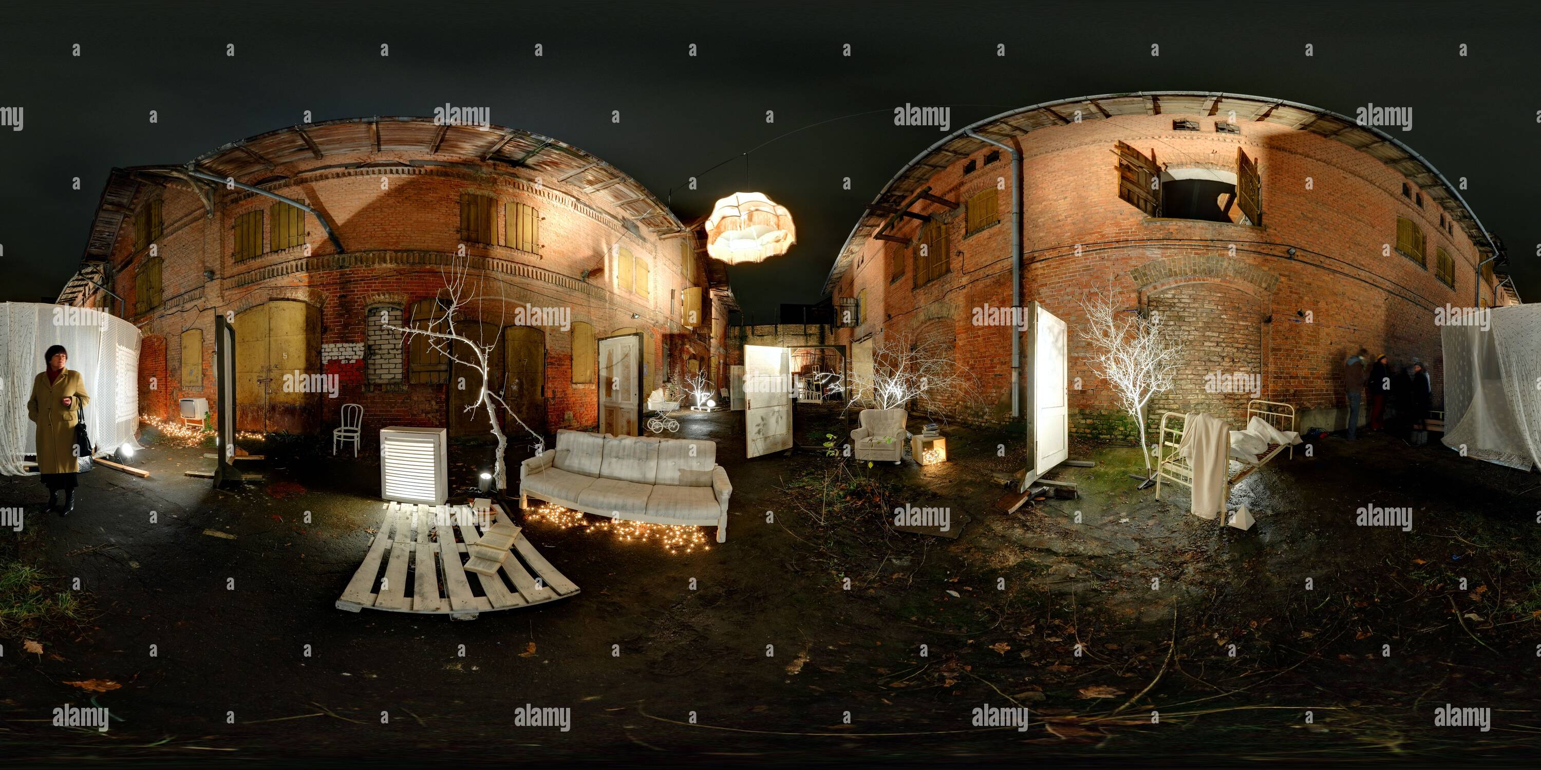 360° view of Installation "SEARCHES" at the festival of light "STARO ...