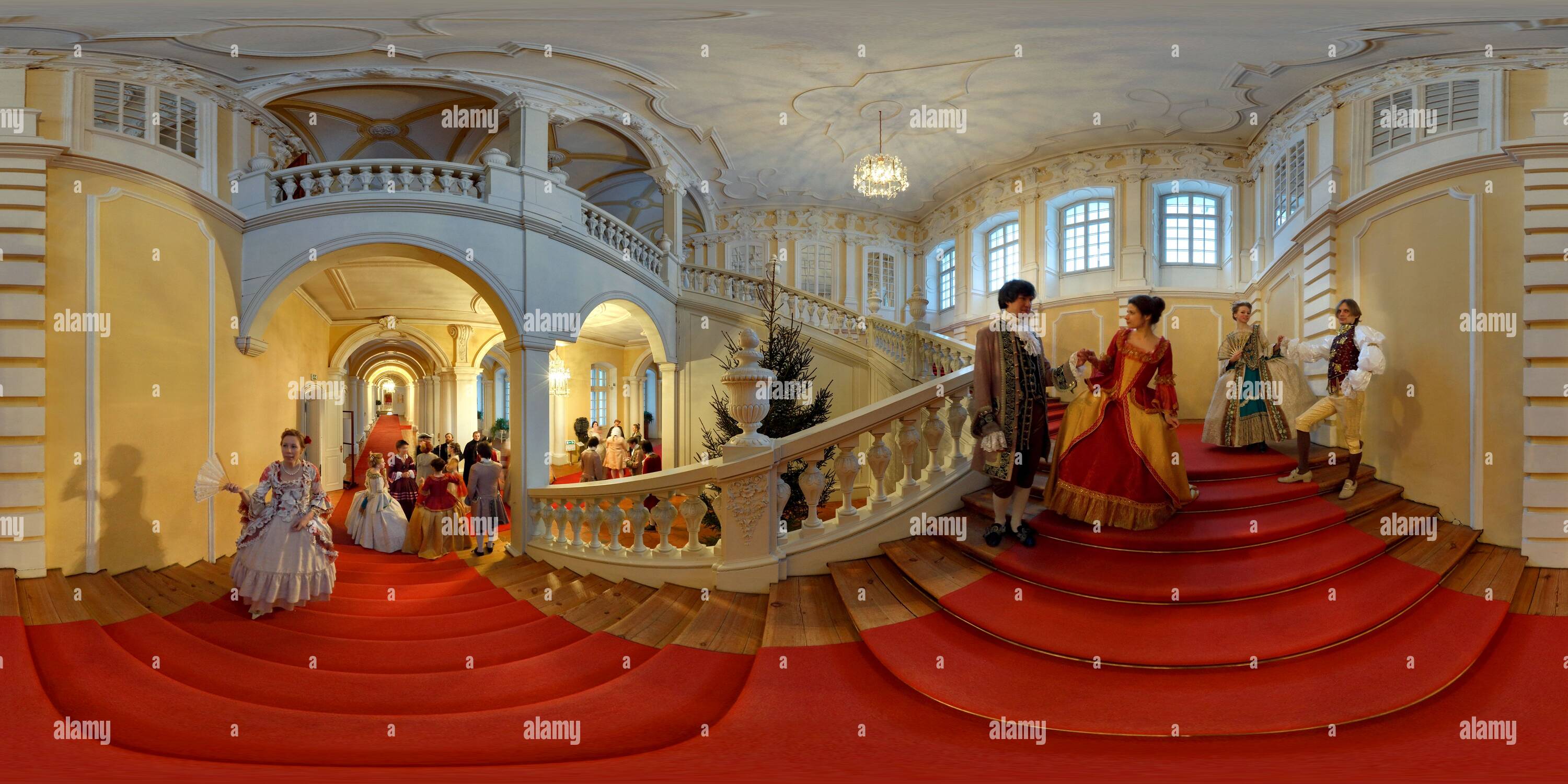 360° view of Baroque immersion at the Rundale palace, Latvia - Alamy