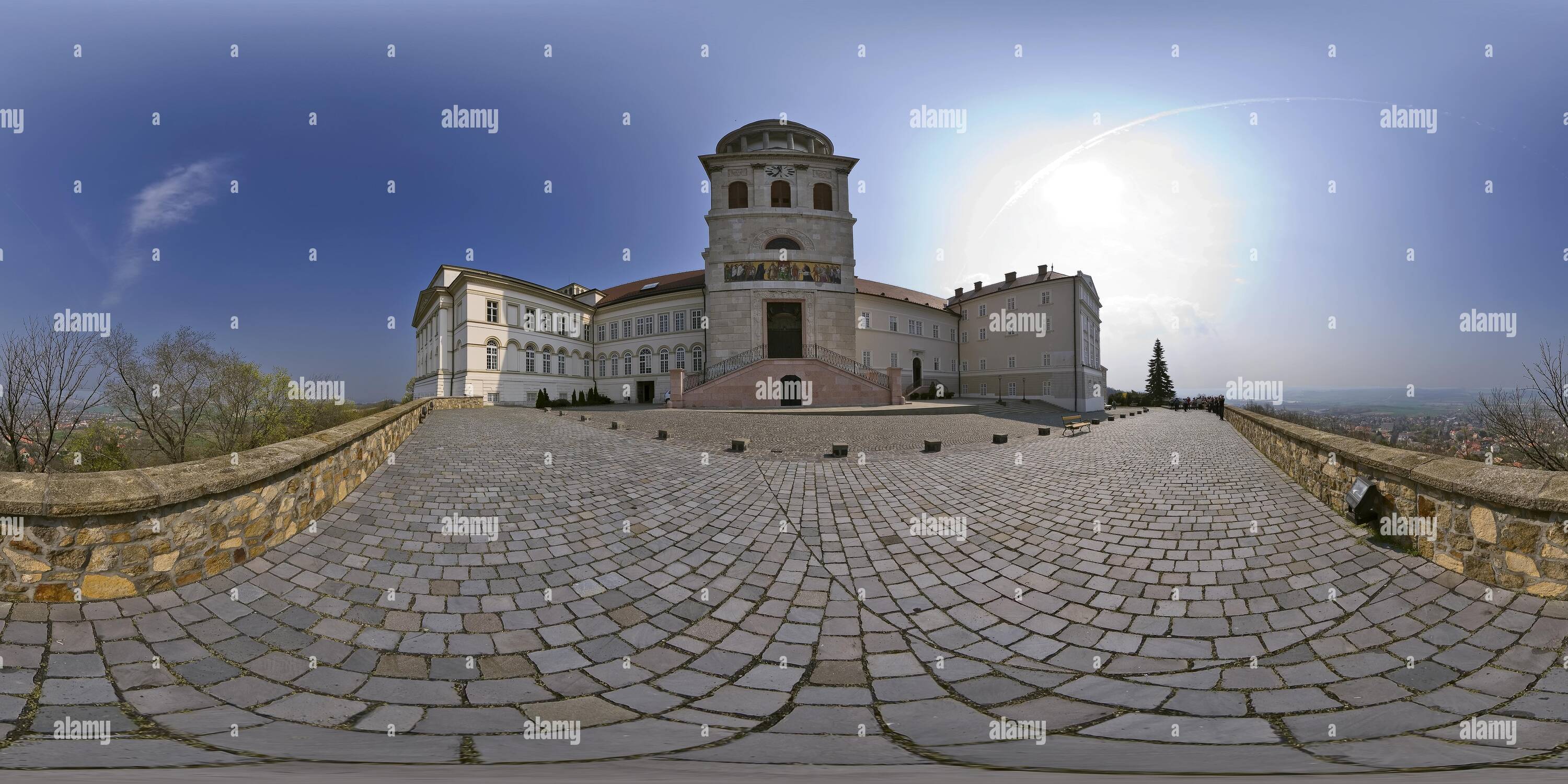 360° view of Archabbey of Pannonhalma entrance into the church - Alamy