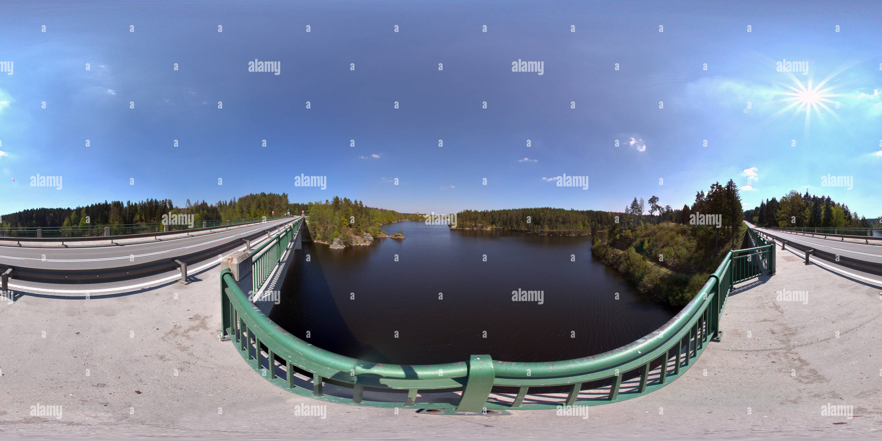 360° view of Ottenstein Bridge Over Reservoir - Alamy