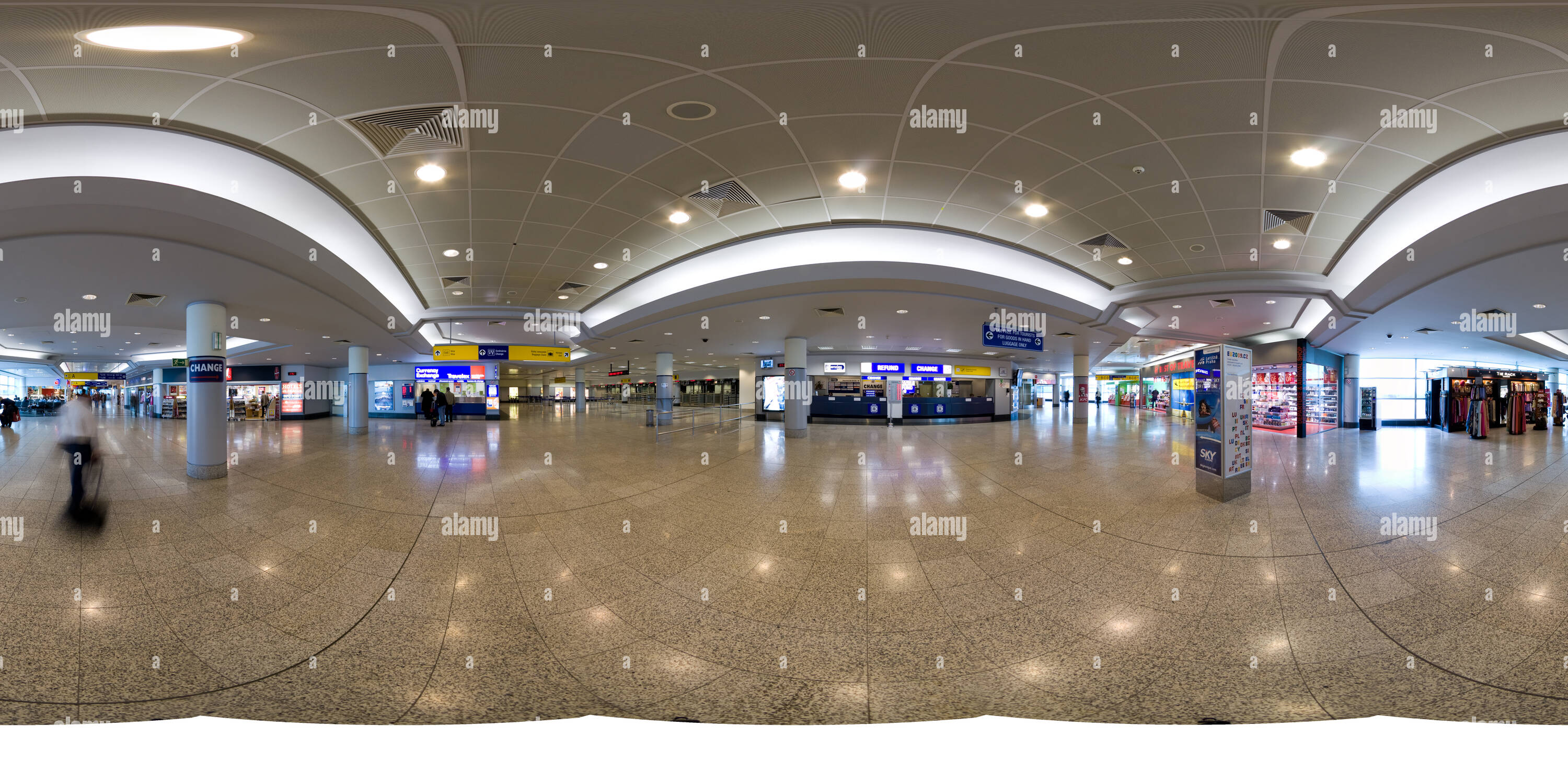 360° view of Terminal 1 Shopping Area - Alamy