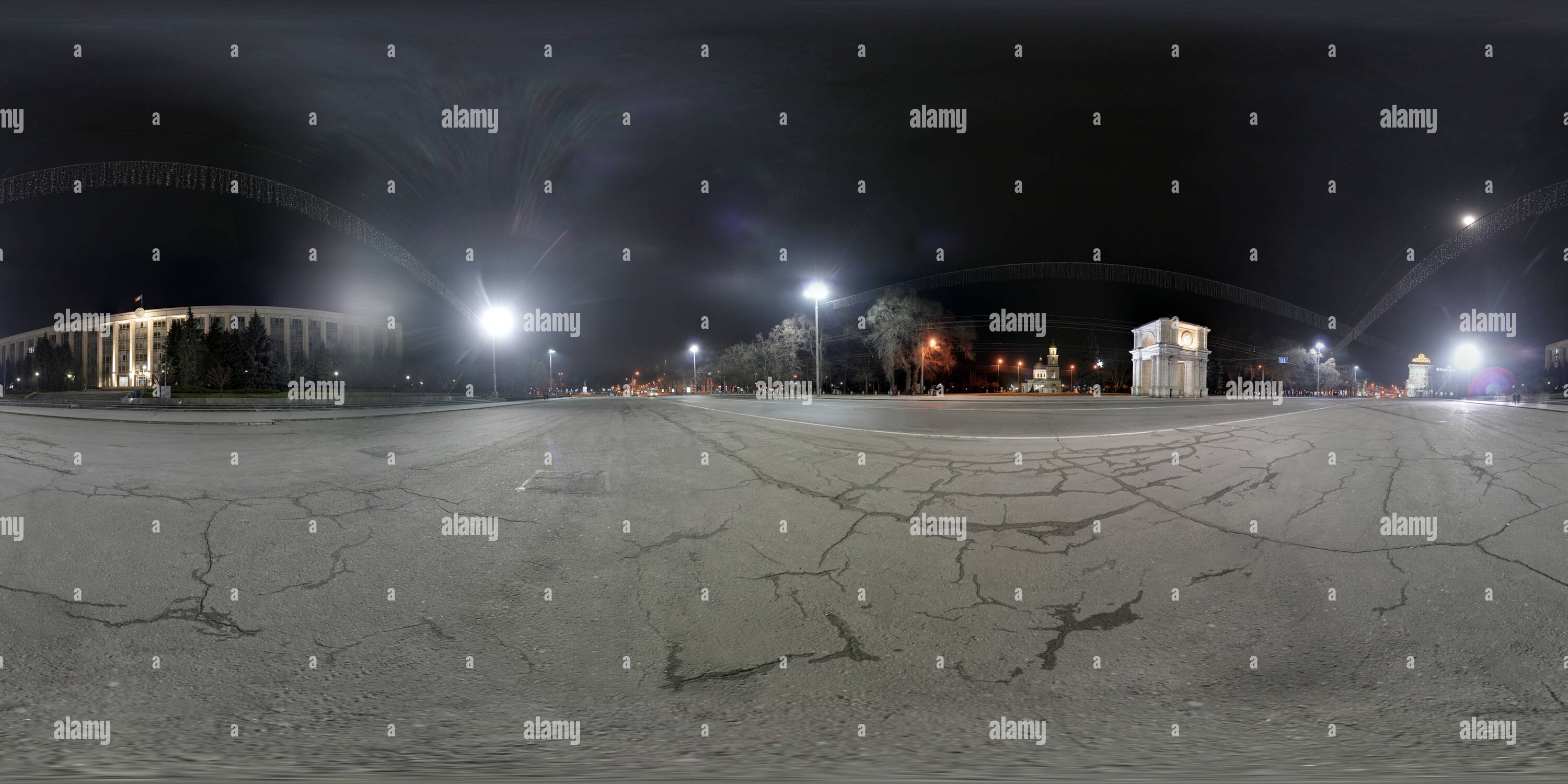 360° view of Kishinev - Square of the Great National Meeting - Alamy