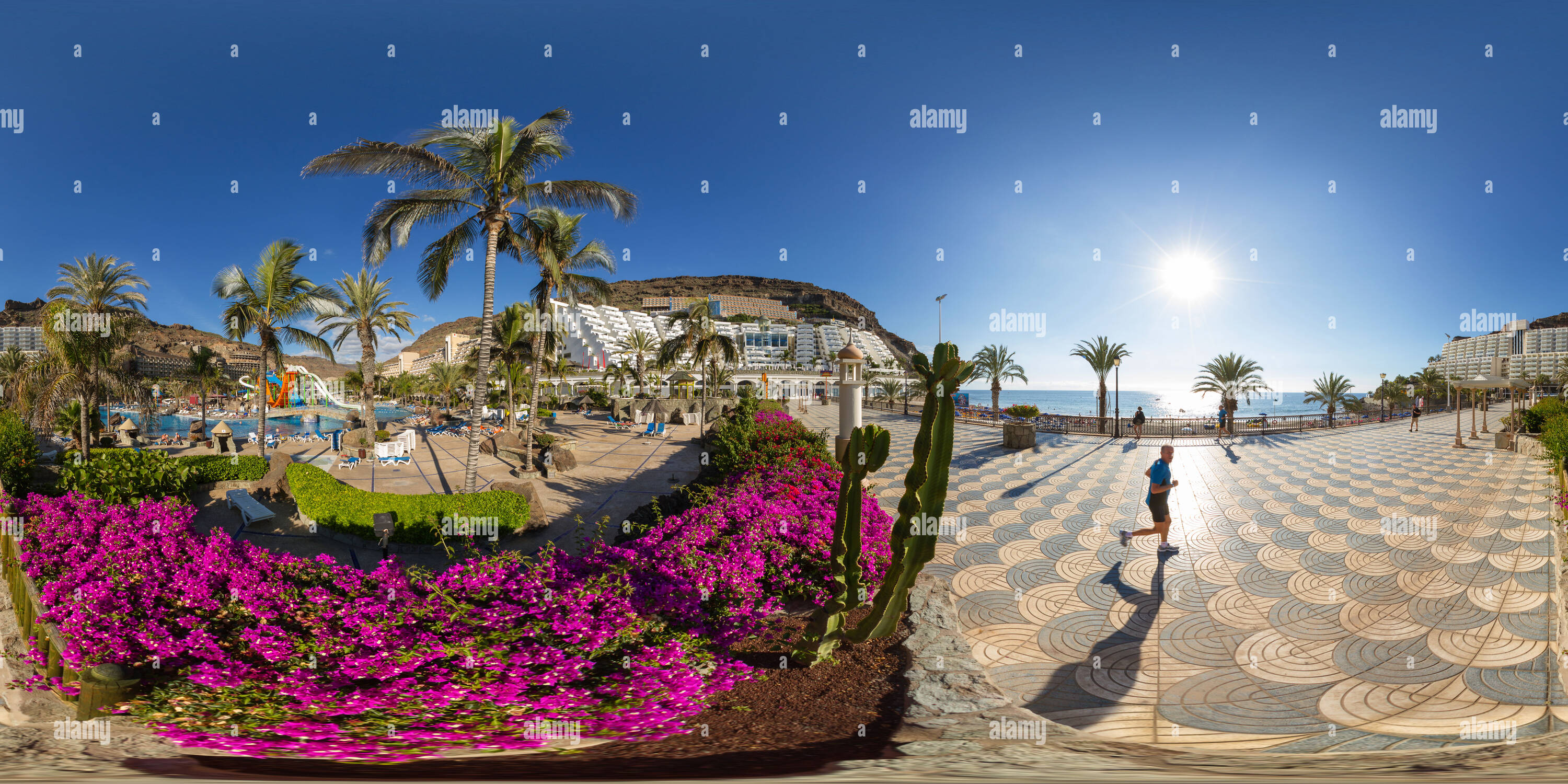 360° view of Lago Taurito Aqua Park, Gran Canaria, Canary Islands - Alamy