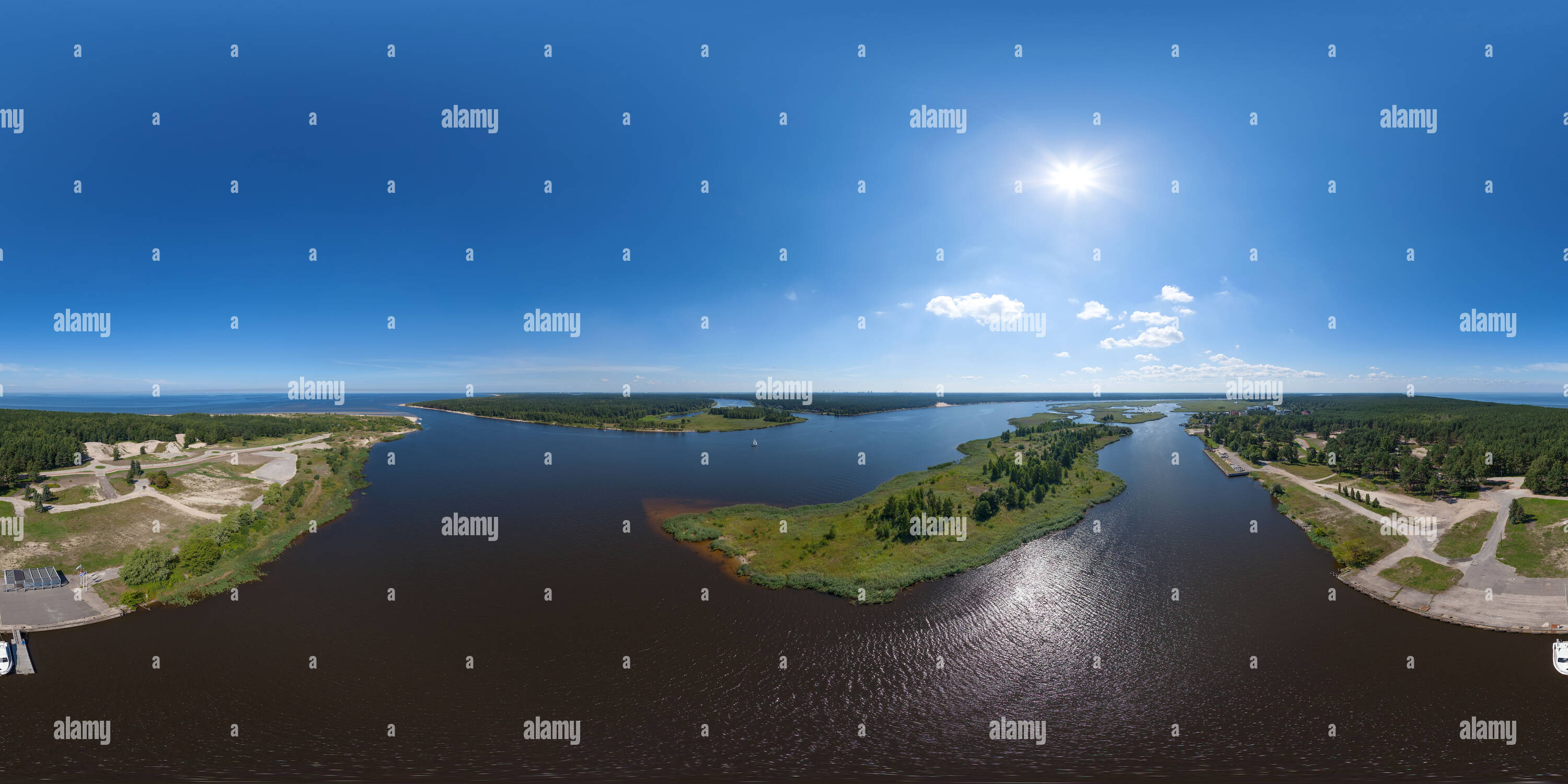 360° view of Lielupe River in Jurmala, Latvia - Alamy