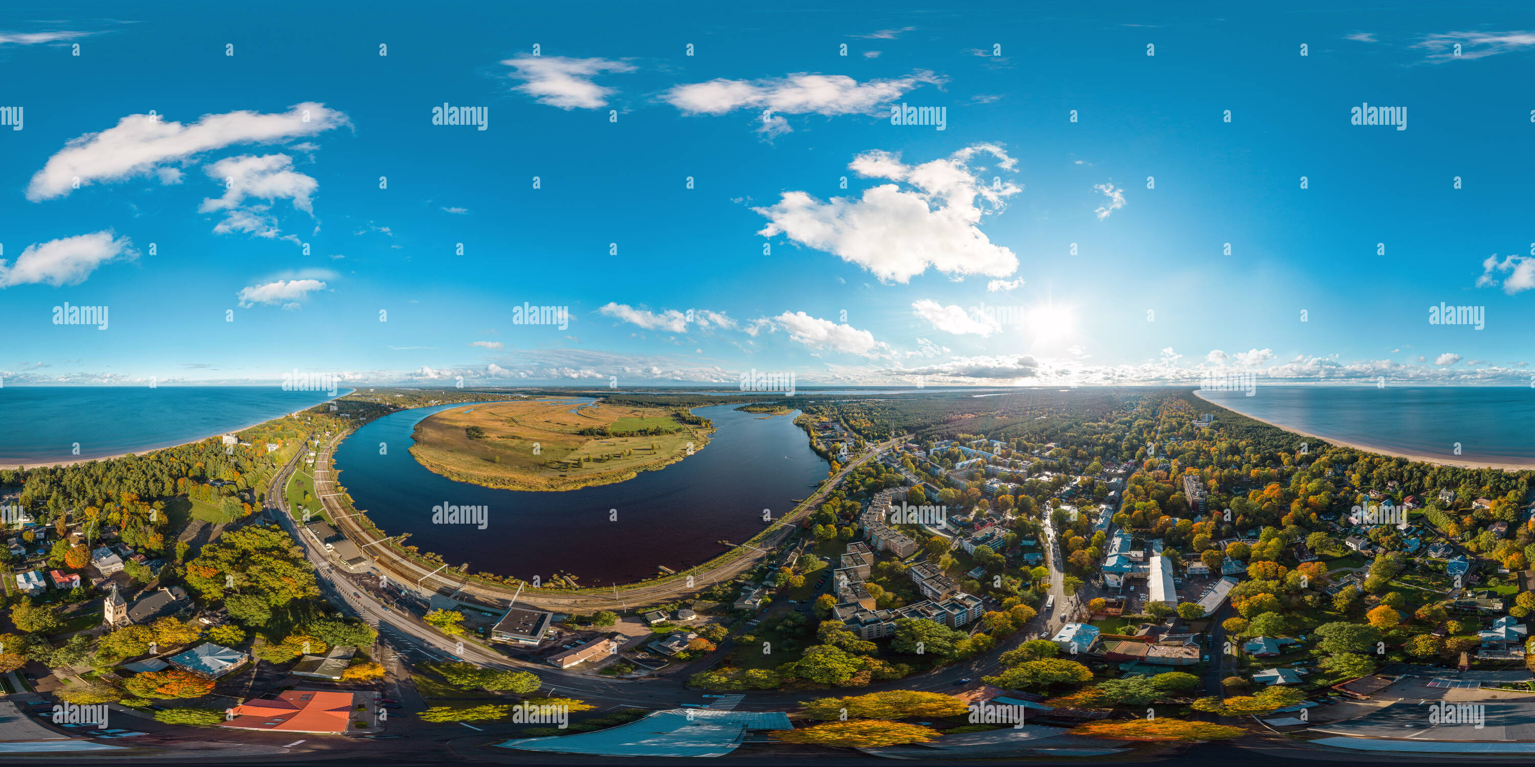 360° view of Autumn Aerial View of Dubulti. Jurmala, Latvia - Alamy