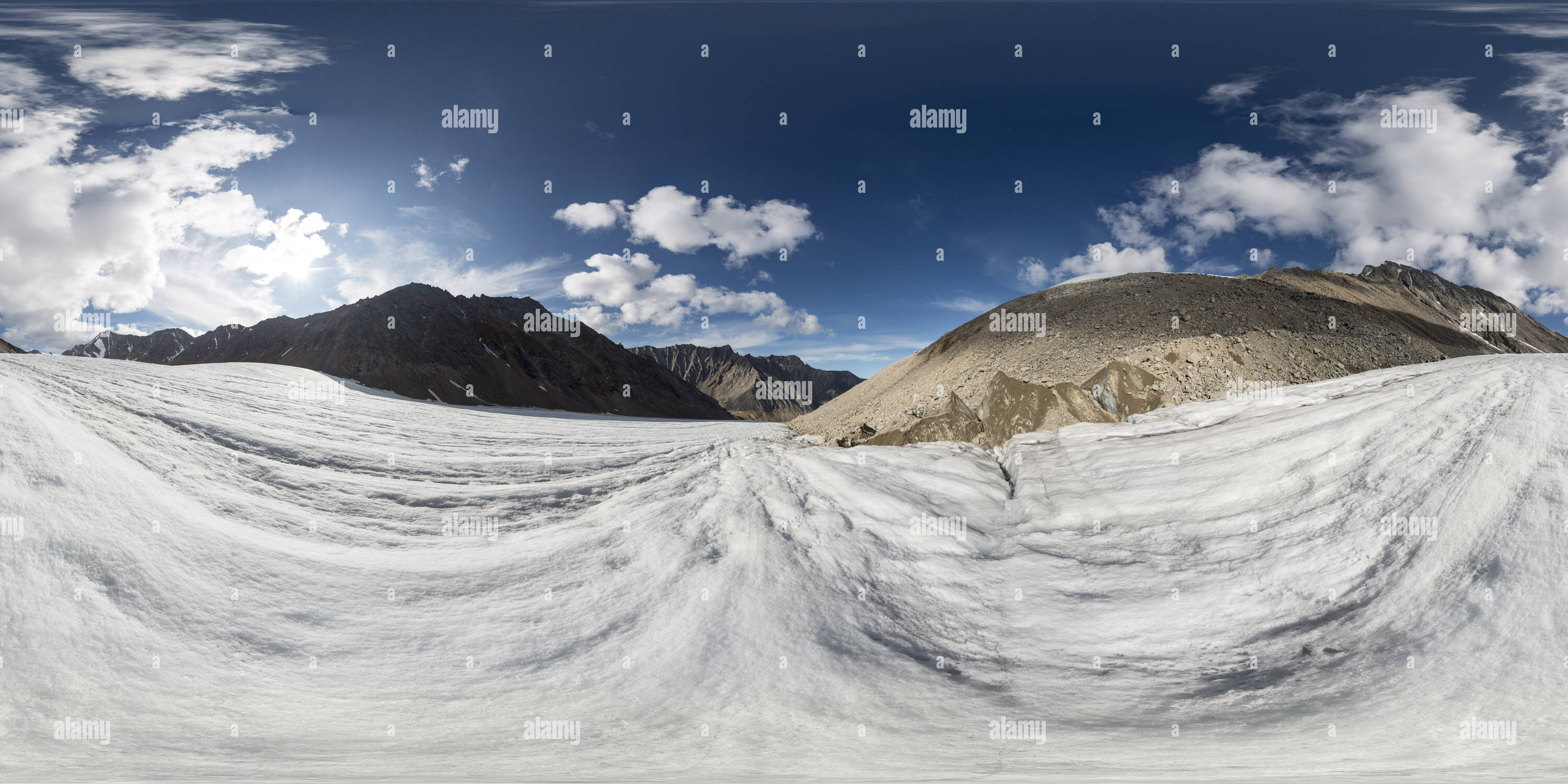360° view of Ice-cored moraine formation on McCall Glacier - Alamy