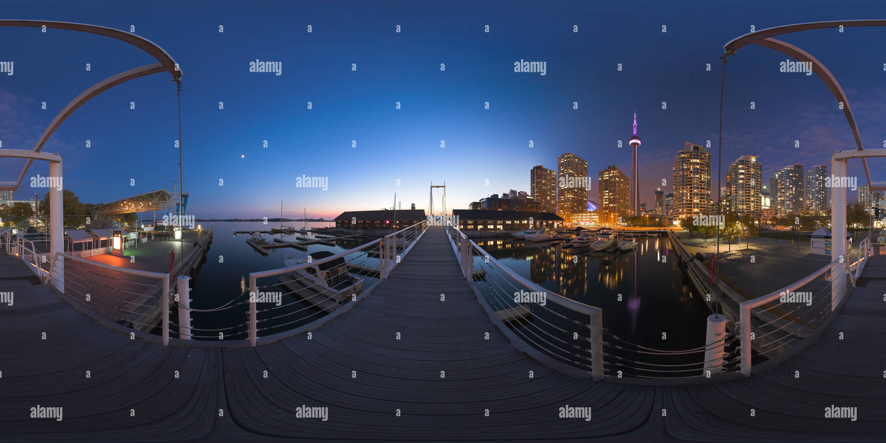 360° view of Toronto At Dusk - Alamy