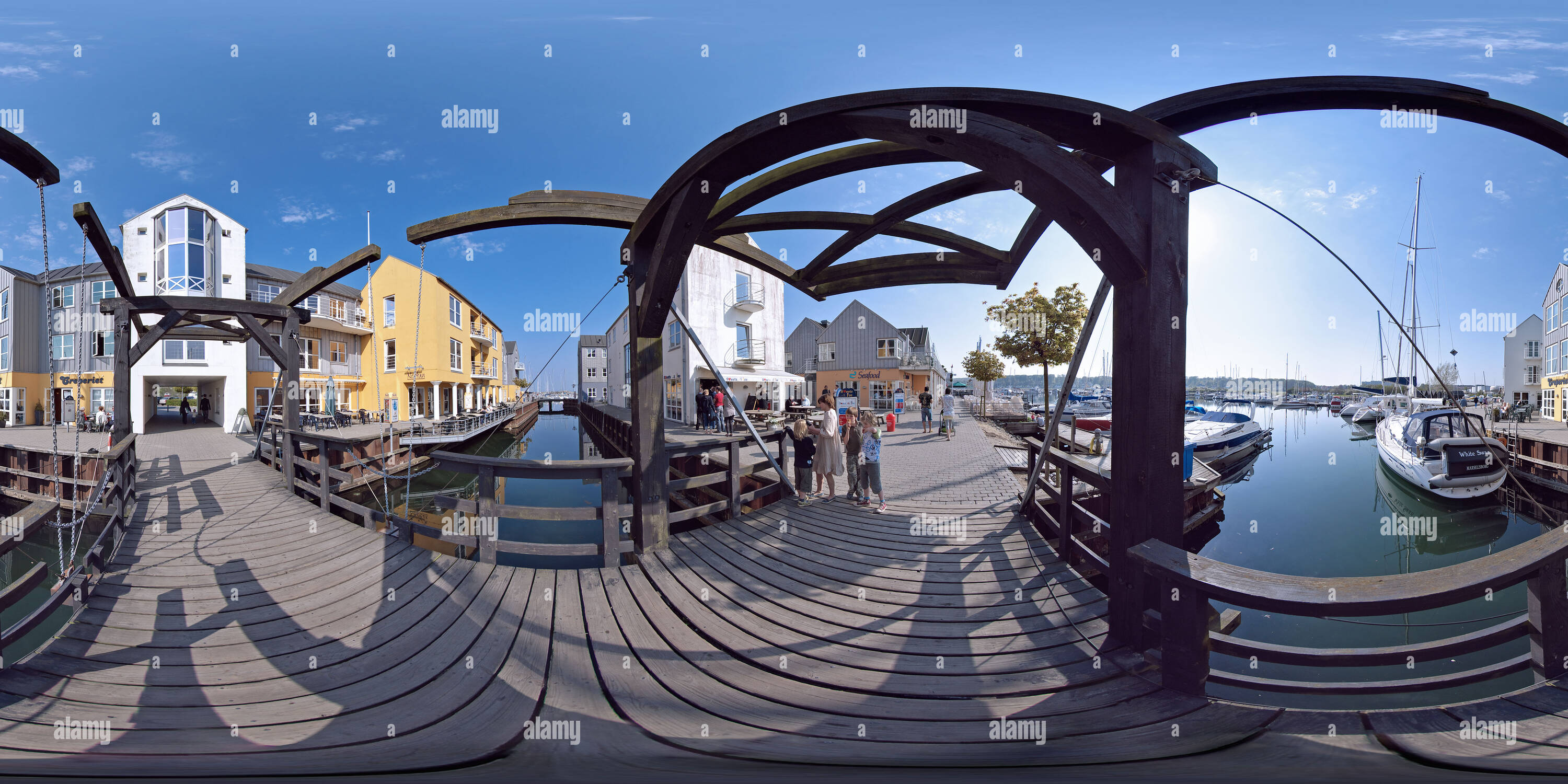 360° view of The Tilting Bridge at Marselisborg Marina in Aarhus - Alamy
