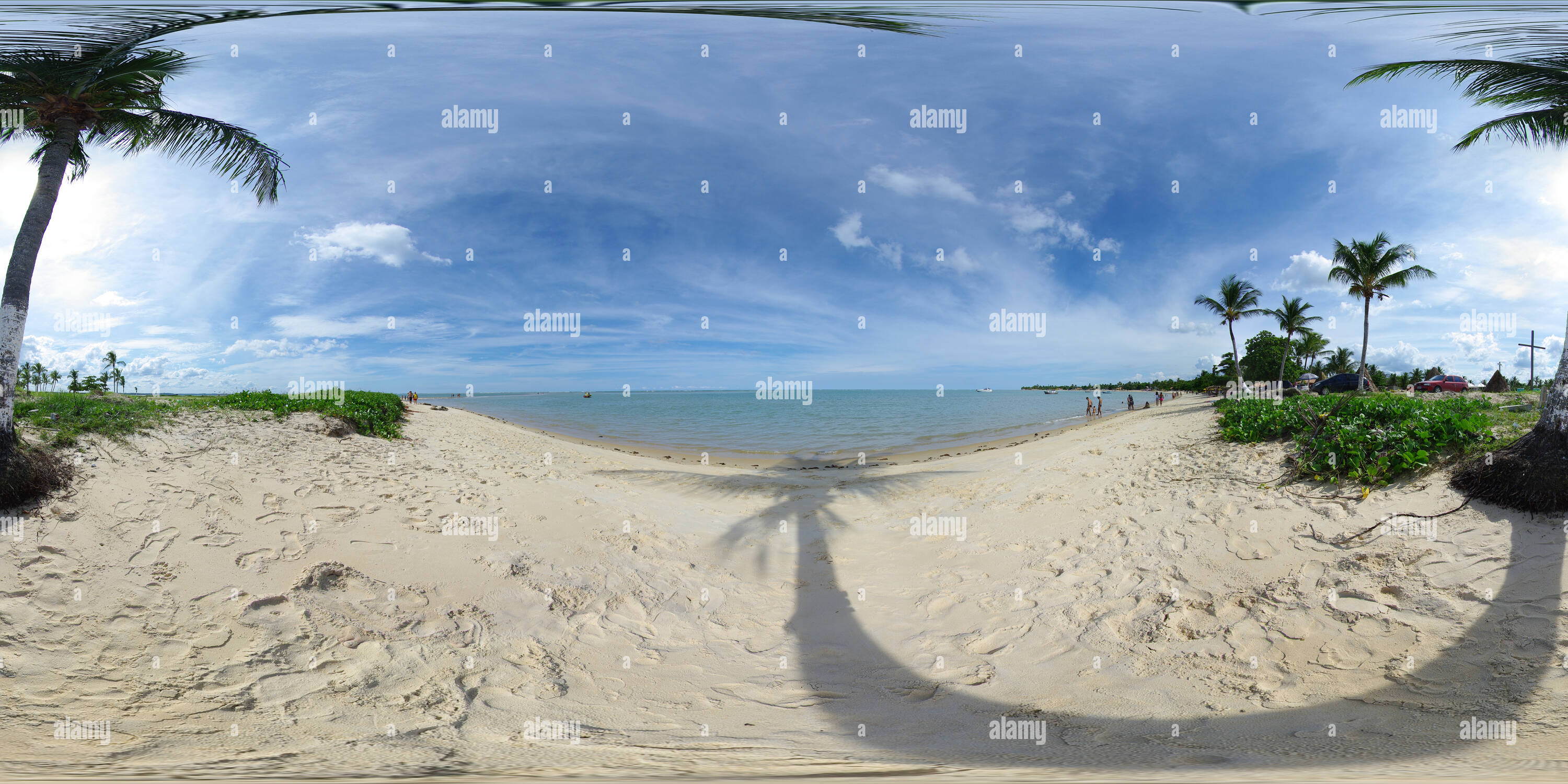 360° view of the beach of Coroa Vermelha - Alamy