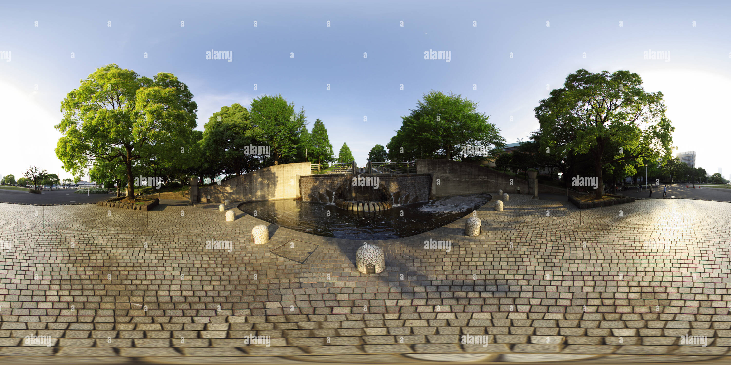 360° view of Yamashita park stone stage - Alamy