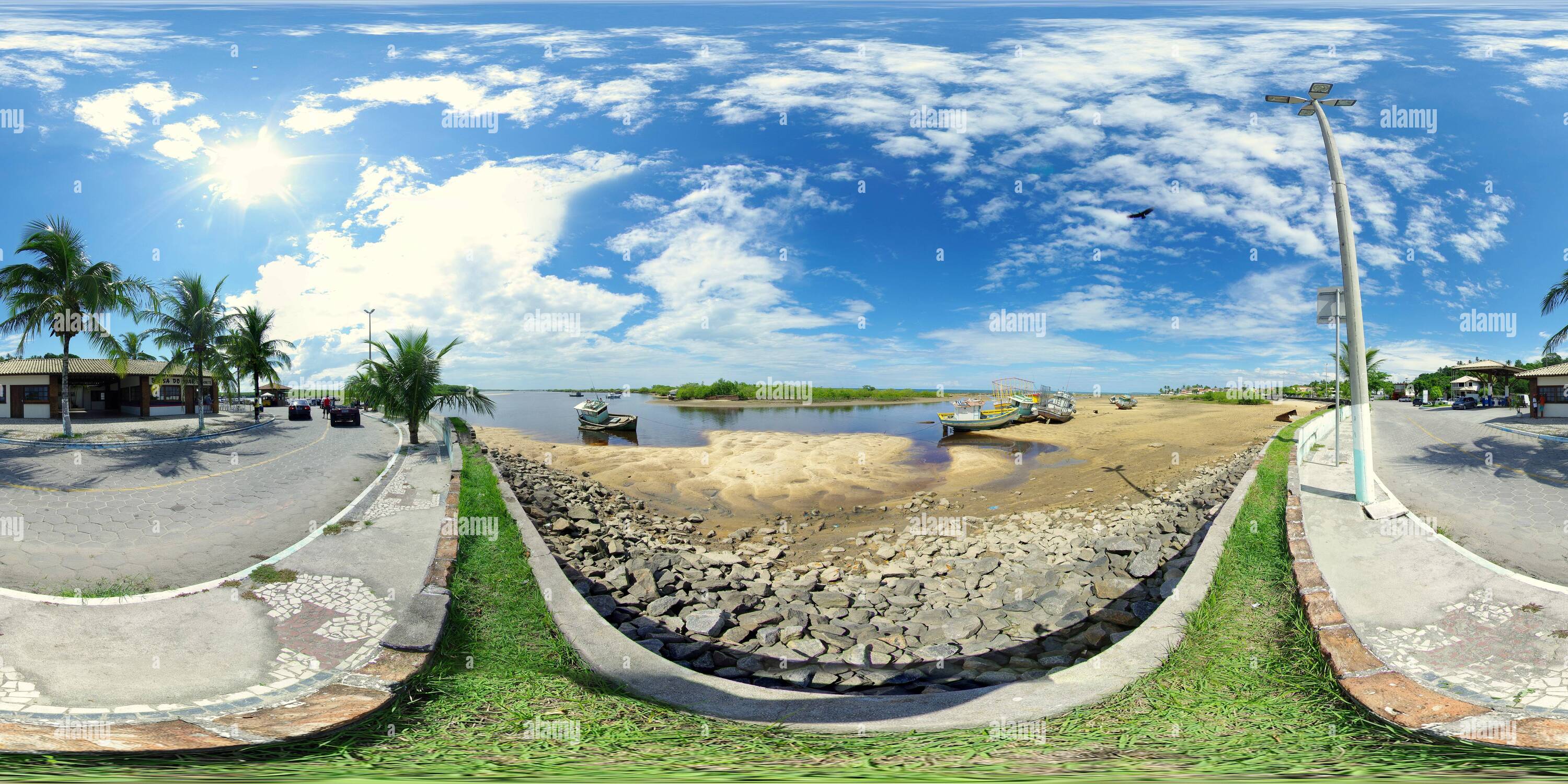 360° view of harbor of Santa Cruz Cabralia - Alamy