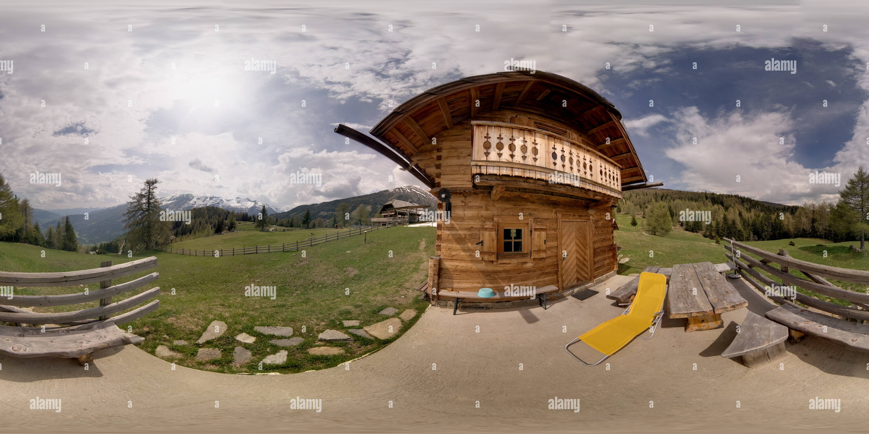 360° view of Maltabergeralm - Modern Hut Outside - Alamy
