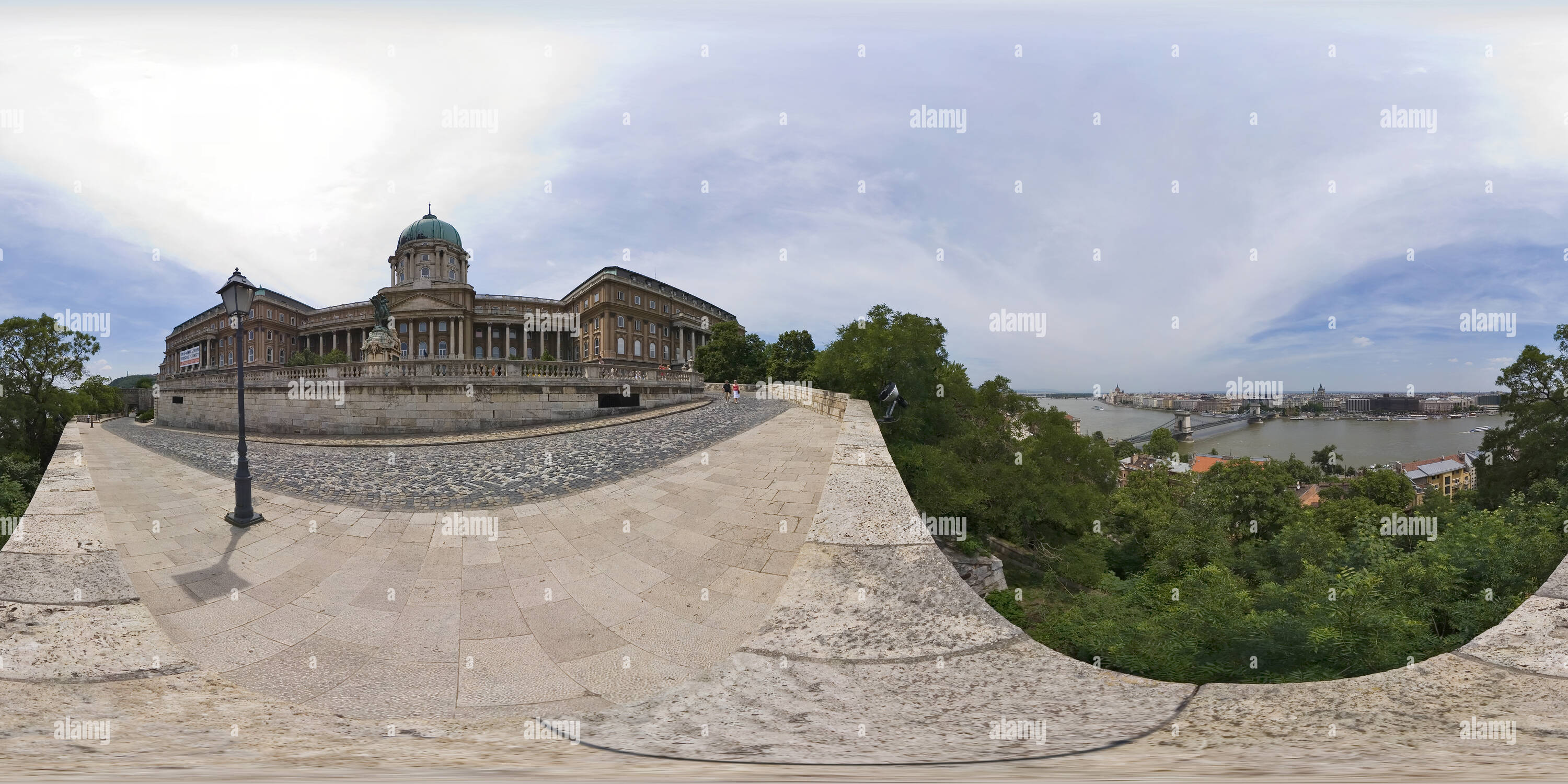 360° view of Buda castle quarter, Royal palace - Alamy