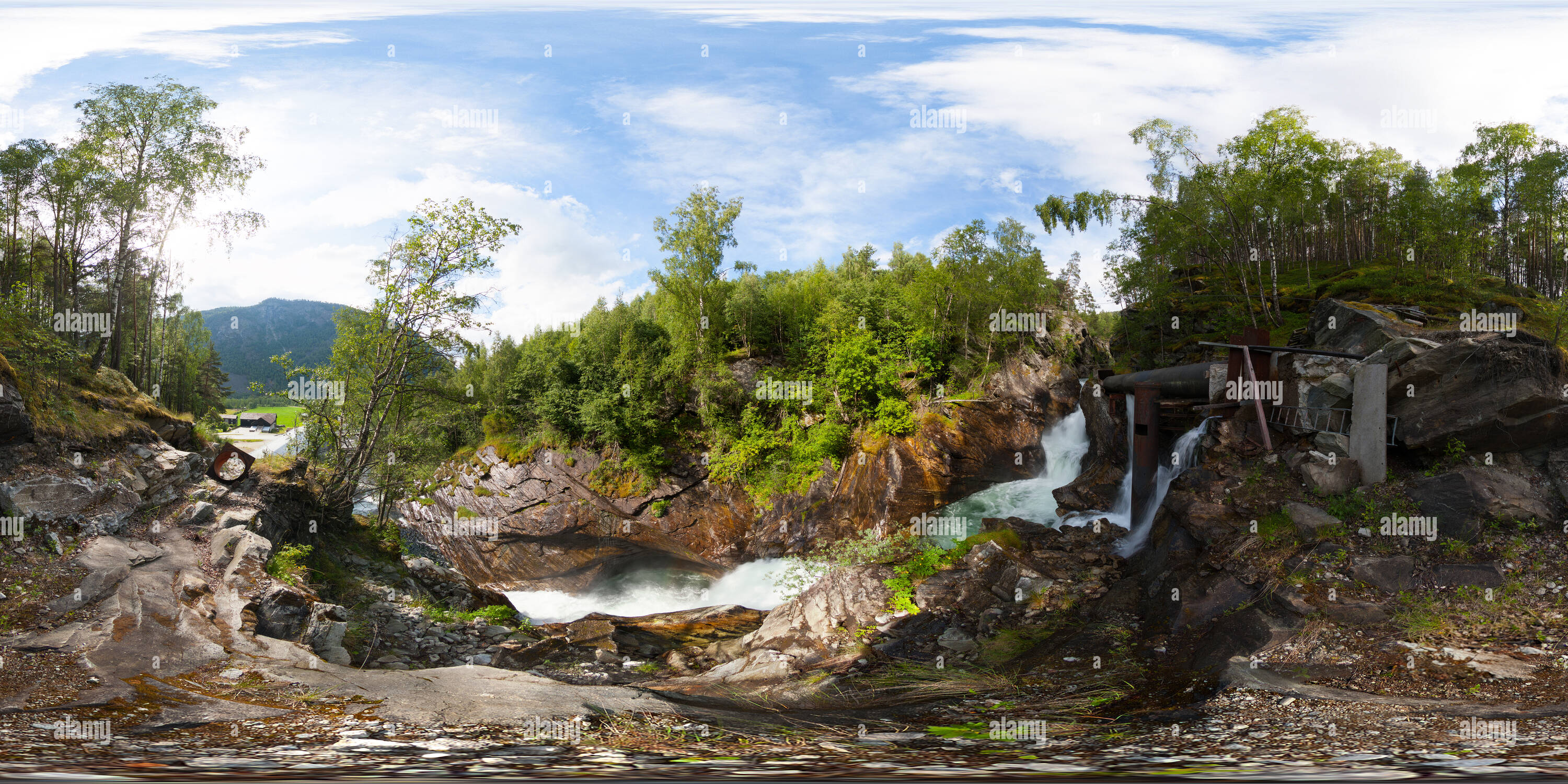360° view of Old Stamp mill ruins - Alamy