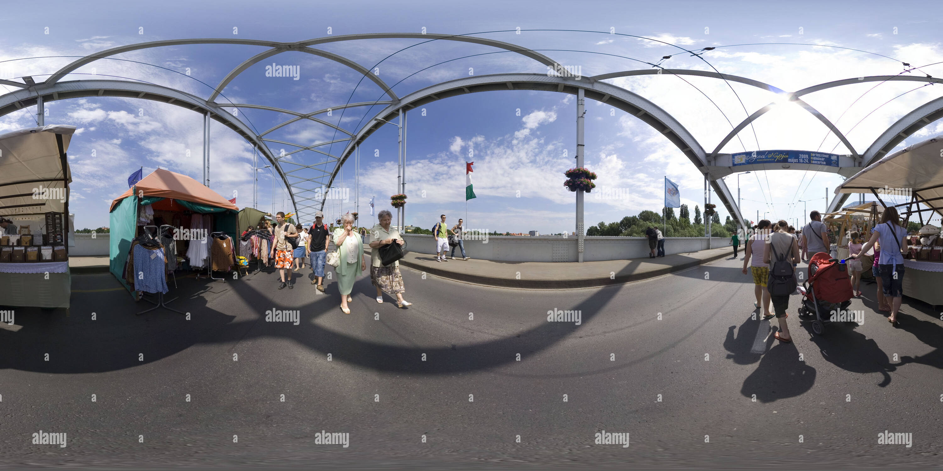 360° view of The day of Szeged - Bridge fair - jewel vendor - Alamy