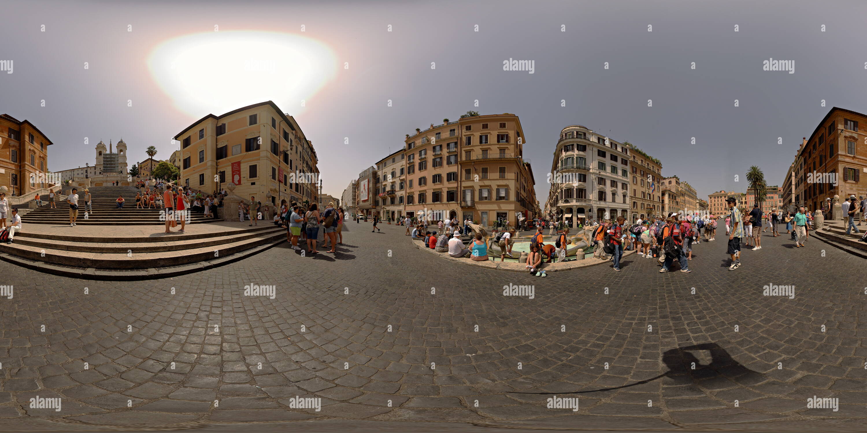 360° view of Rome, Spanish Steps - Alamy