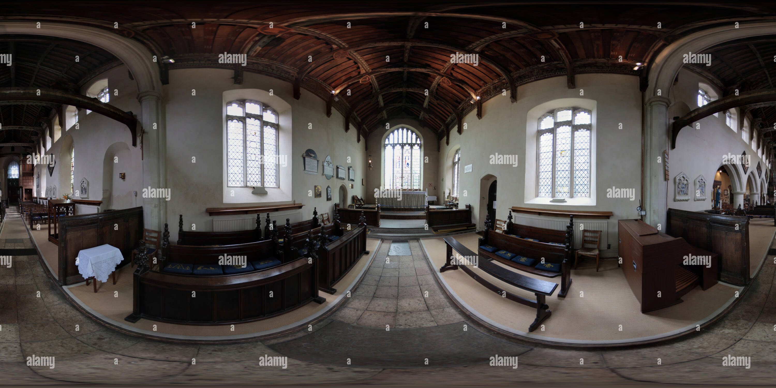 360° view of St Peter Church Wenhaston - Alamy