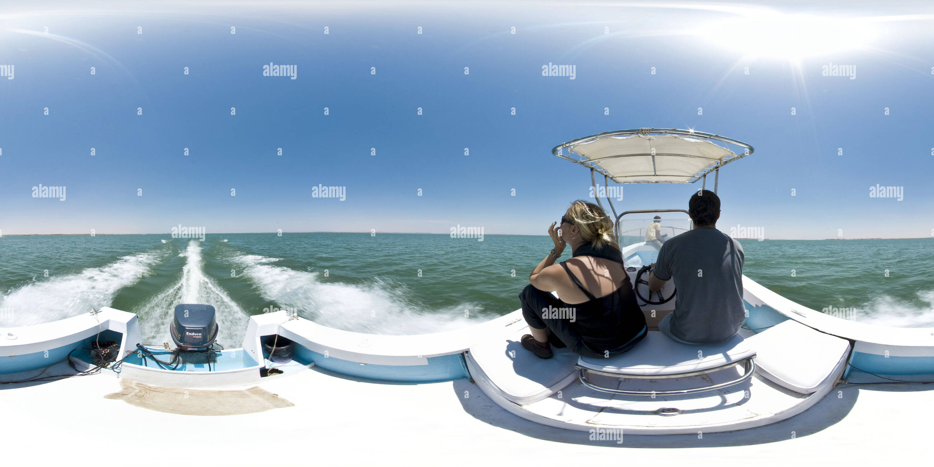 360° view of Speed Boat On Lake Nasser - Alamy