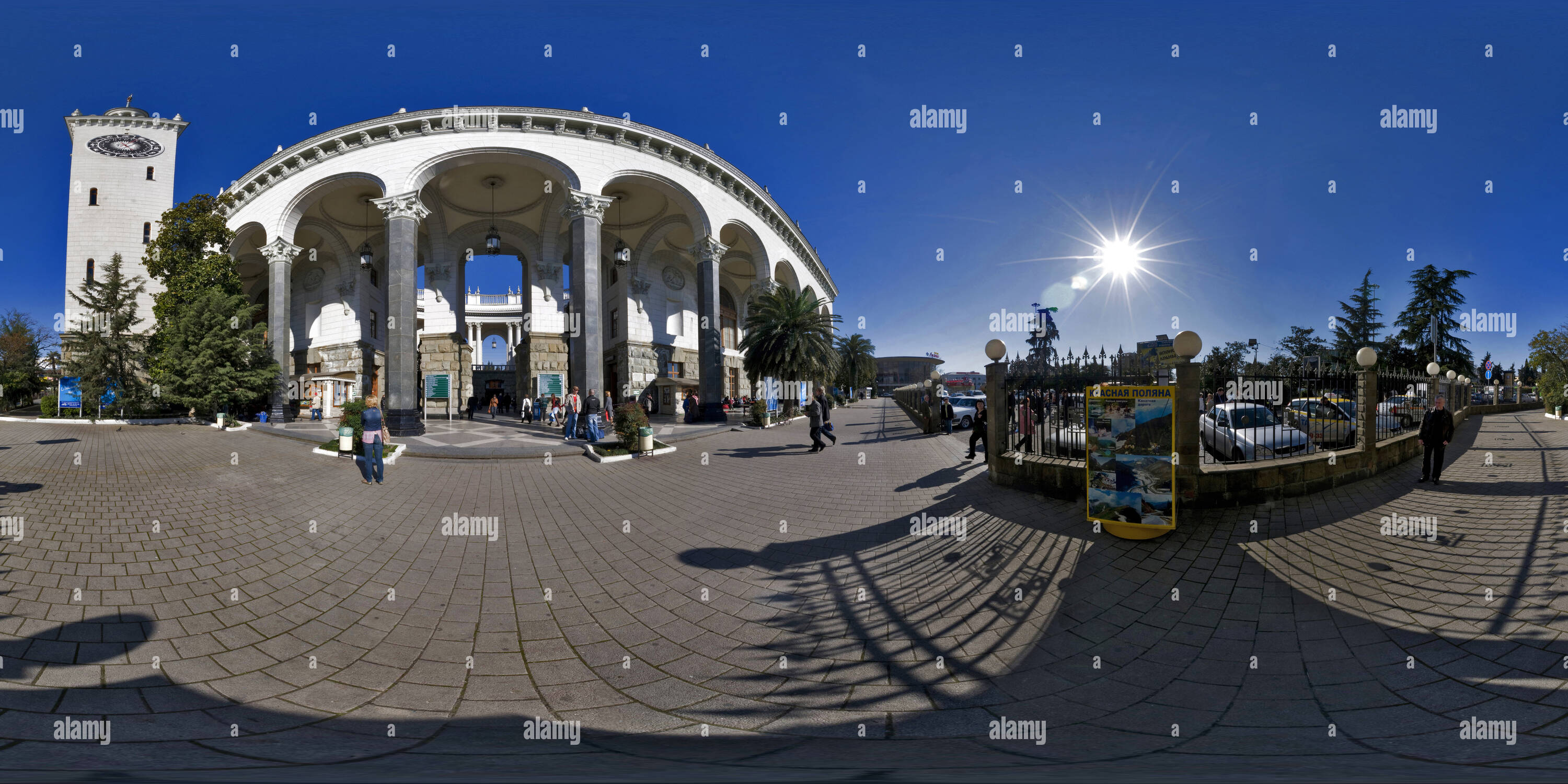 360° view of Tower with hours - Alamy