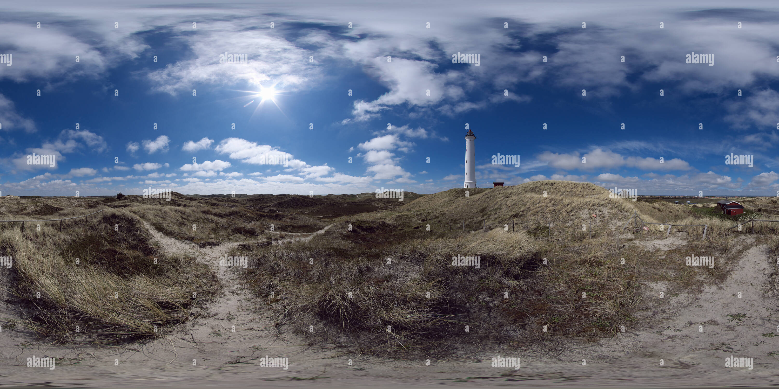 360° view of Dunes Near Nr Lyngvig Lighthouse Denmark - Alamy