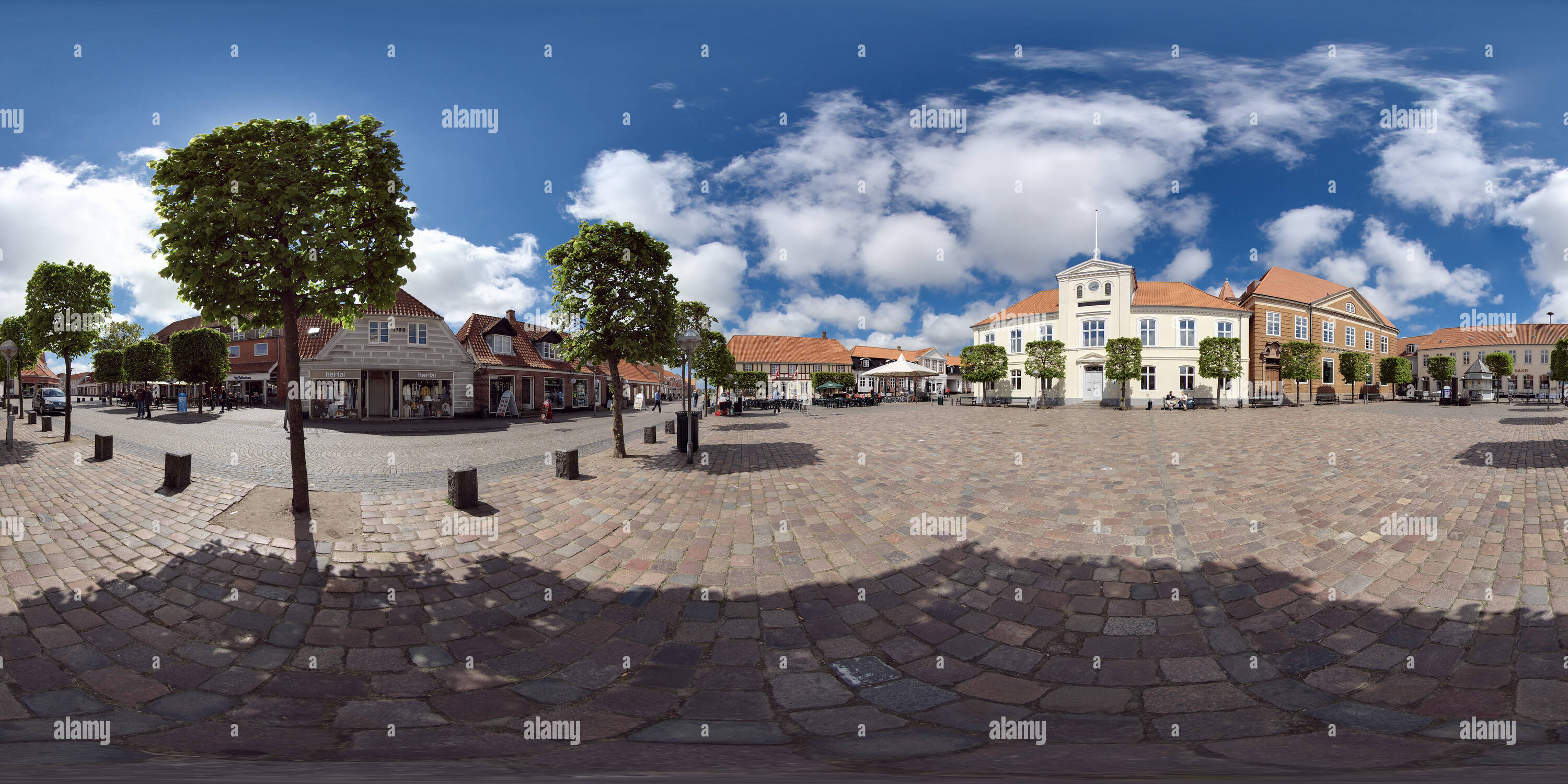 360° view of Town Square in Ringkoebing - Alamy