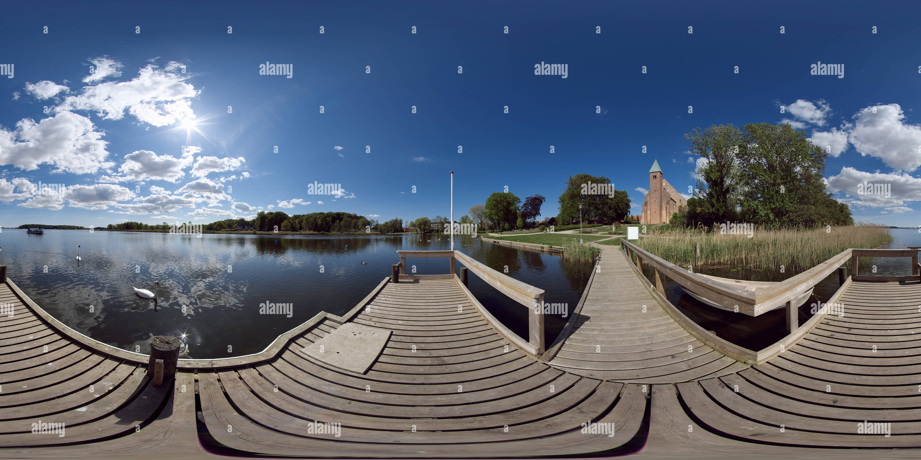360° view of Soendersoe near Maribo Cathedral - Alamy