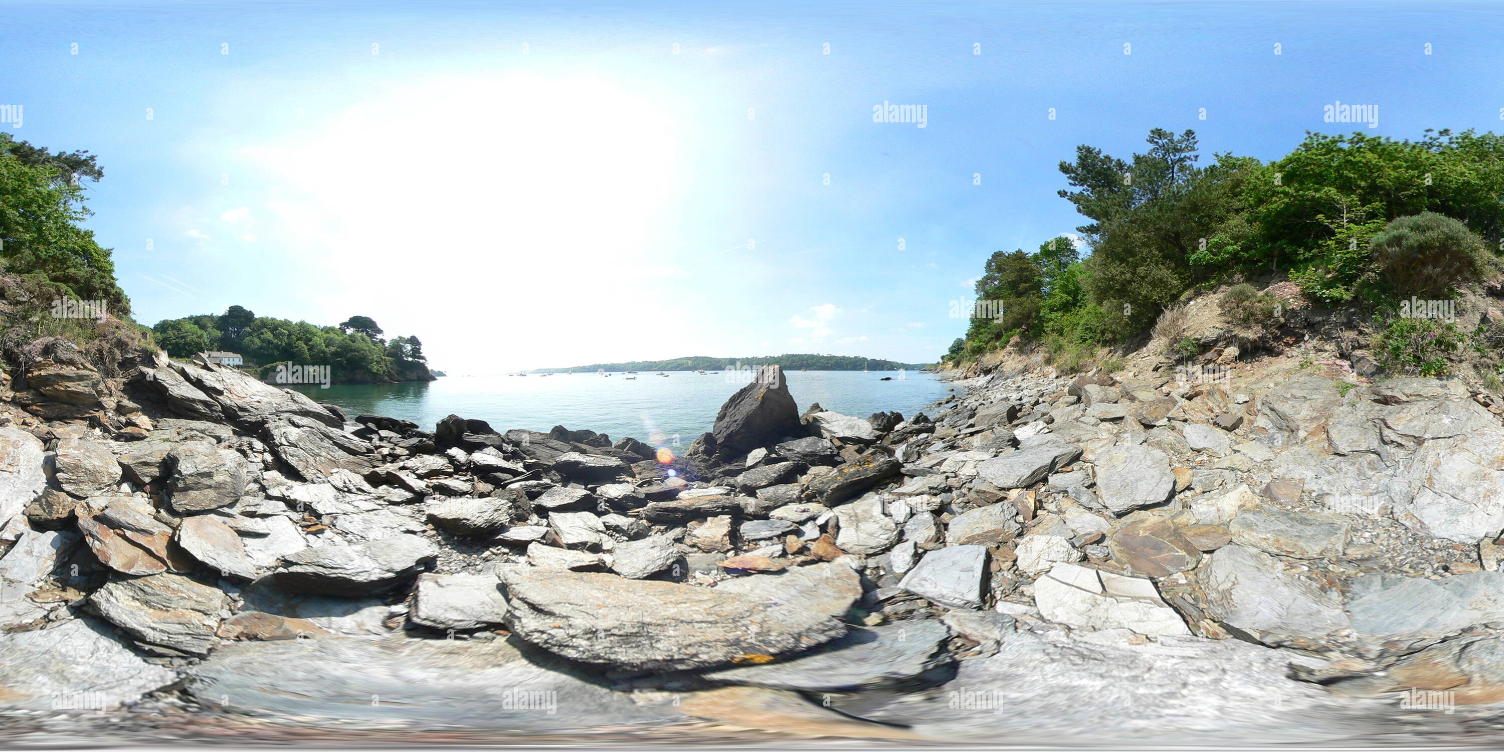 360° view of Beach near Durgan - Cornwall - Alamy