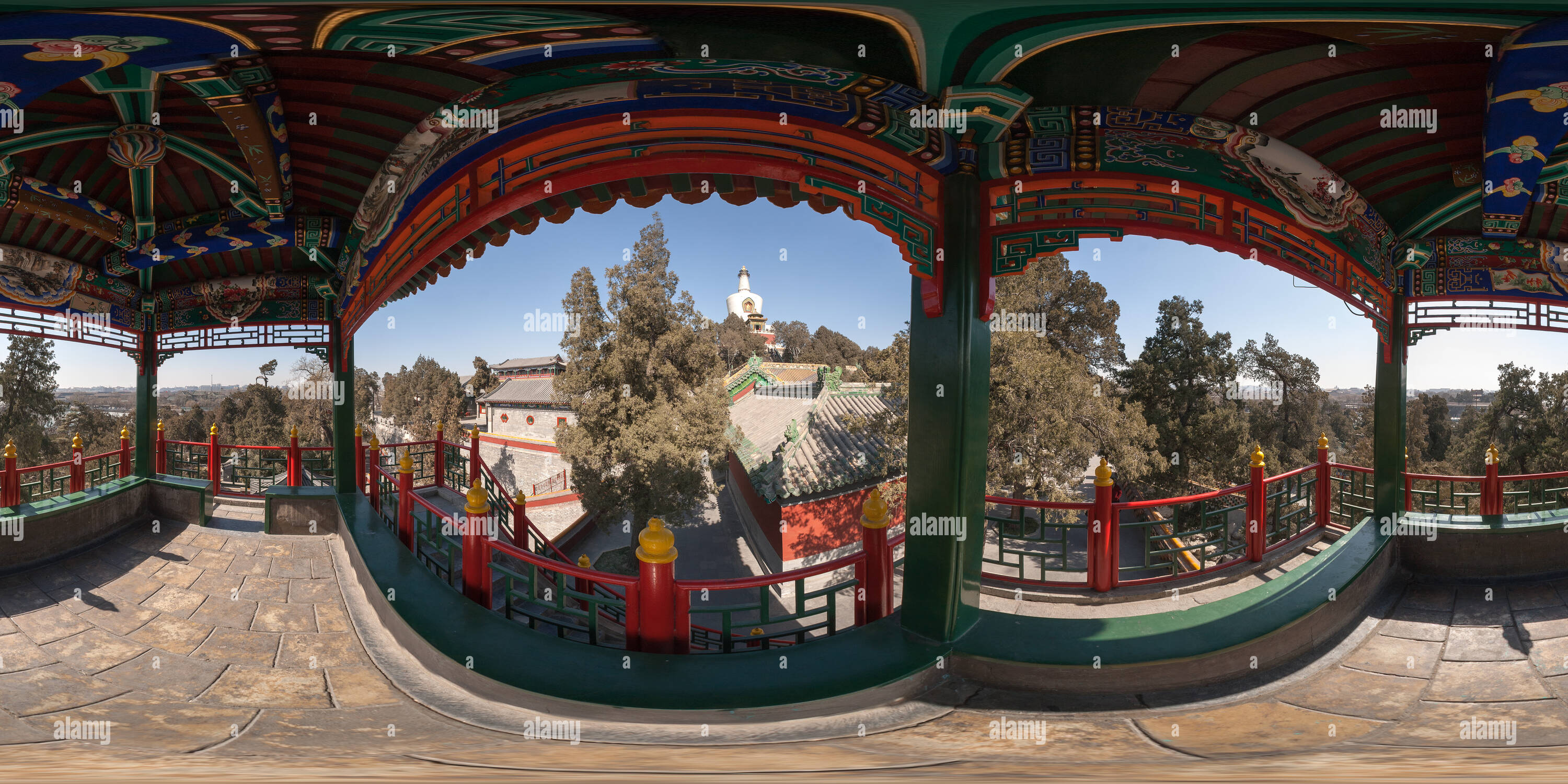 360° view of North Sea Park-West True Enlightenment Palace Pavilion - Alamy