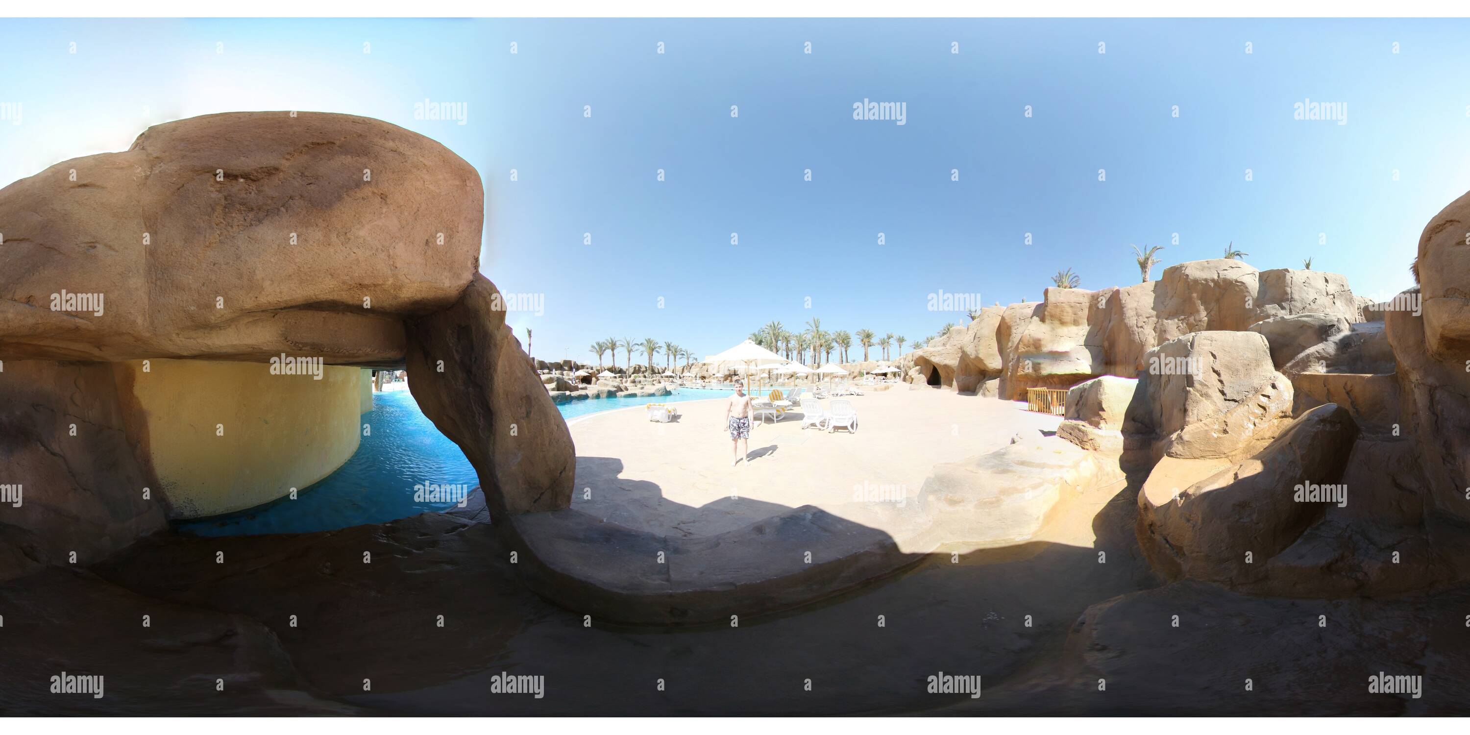 360° view of The new water park at the hotel - Alamy