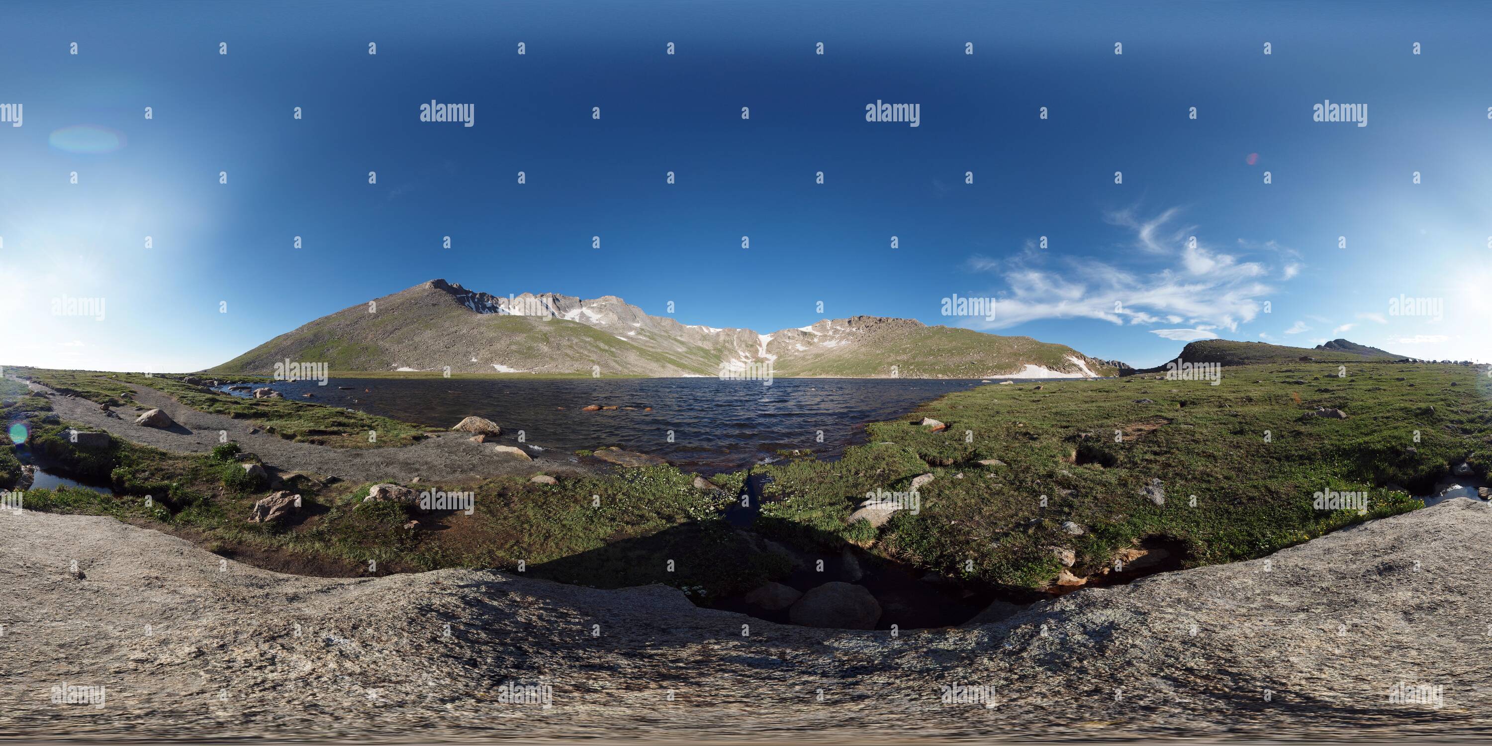 360° view of Summit Lake - Mount Evans - Alamy