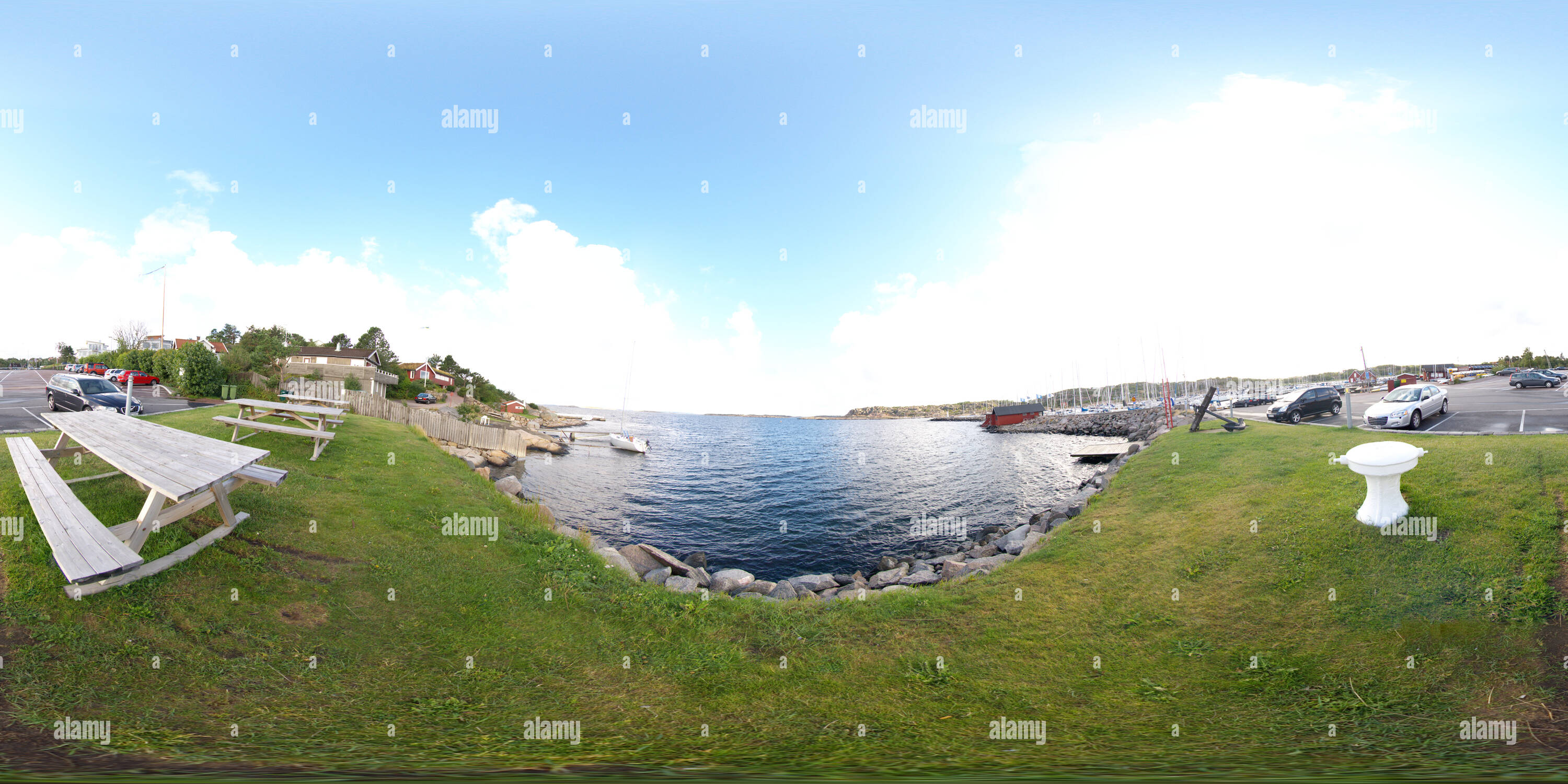 360° view of Kullavik Harbour Gothenburg Sweden - Alamy