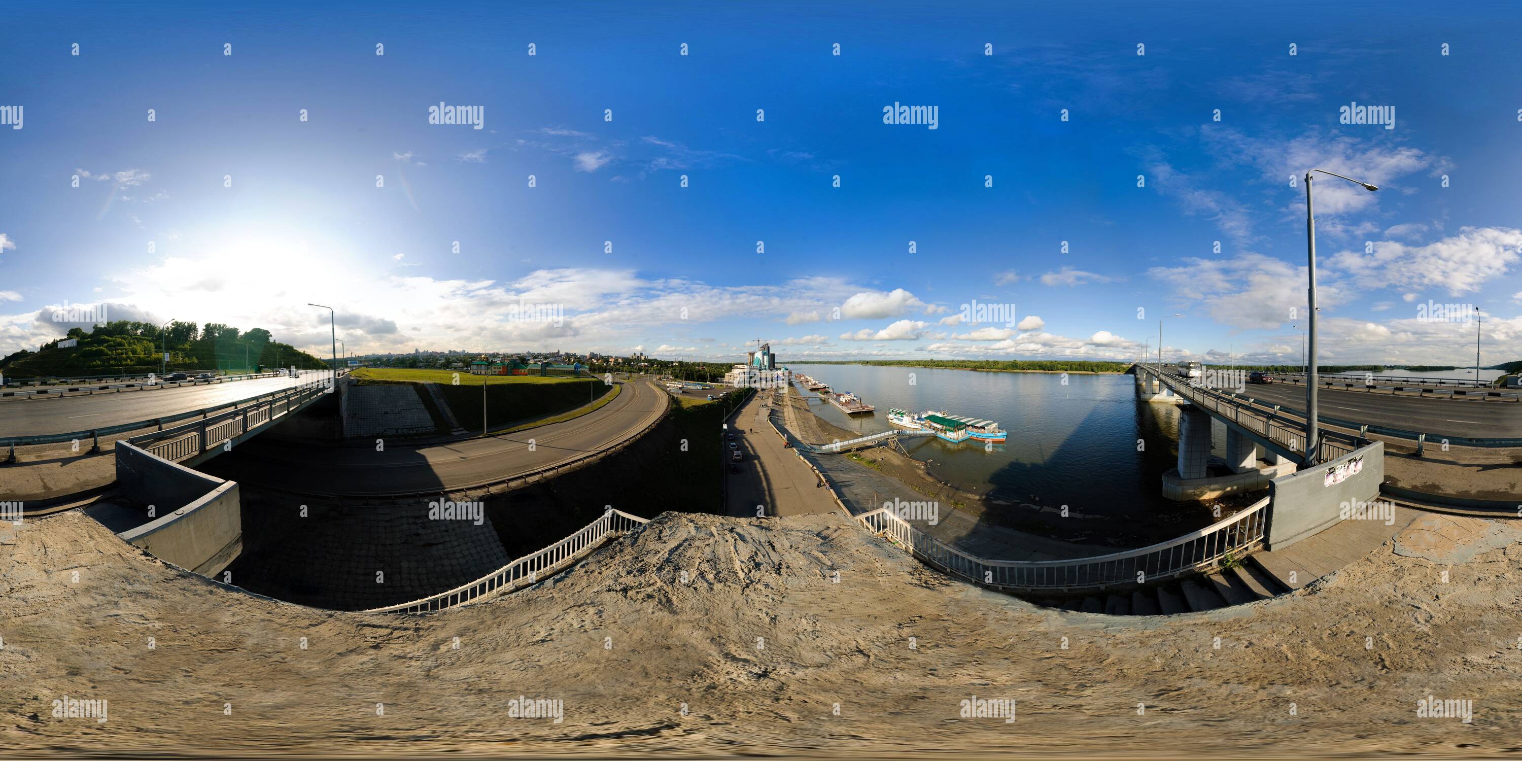 360° view of The river port of Barnaul - Alamy